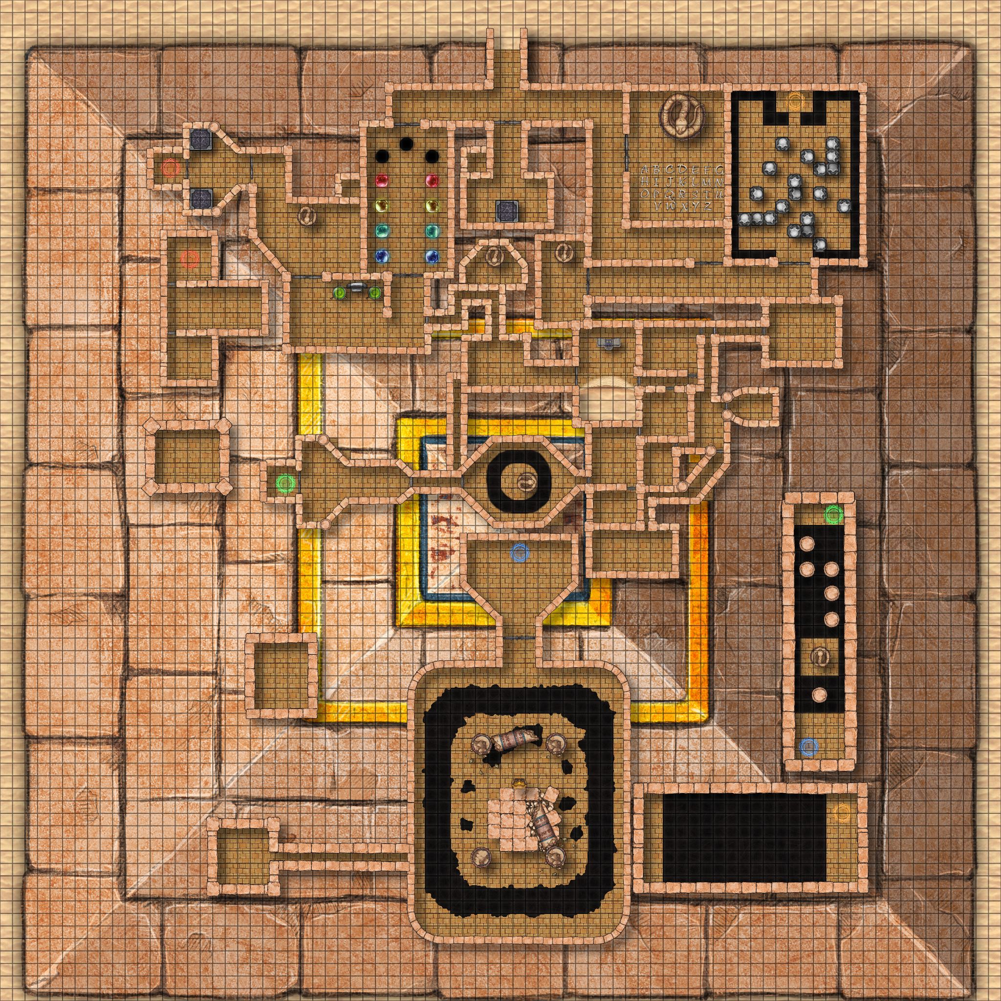 80x80 Pyramid of the Grey Moon (Broken) | Inkarnate - Create Fantasy ...