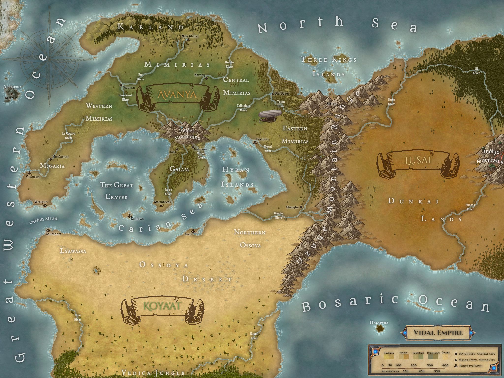 Aetheria- Vidal Empire | Inkarnate - Create Fantasy Maps Online