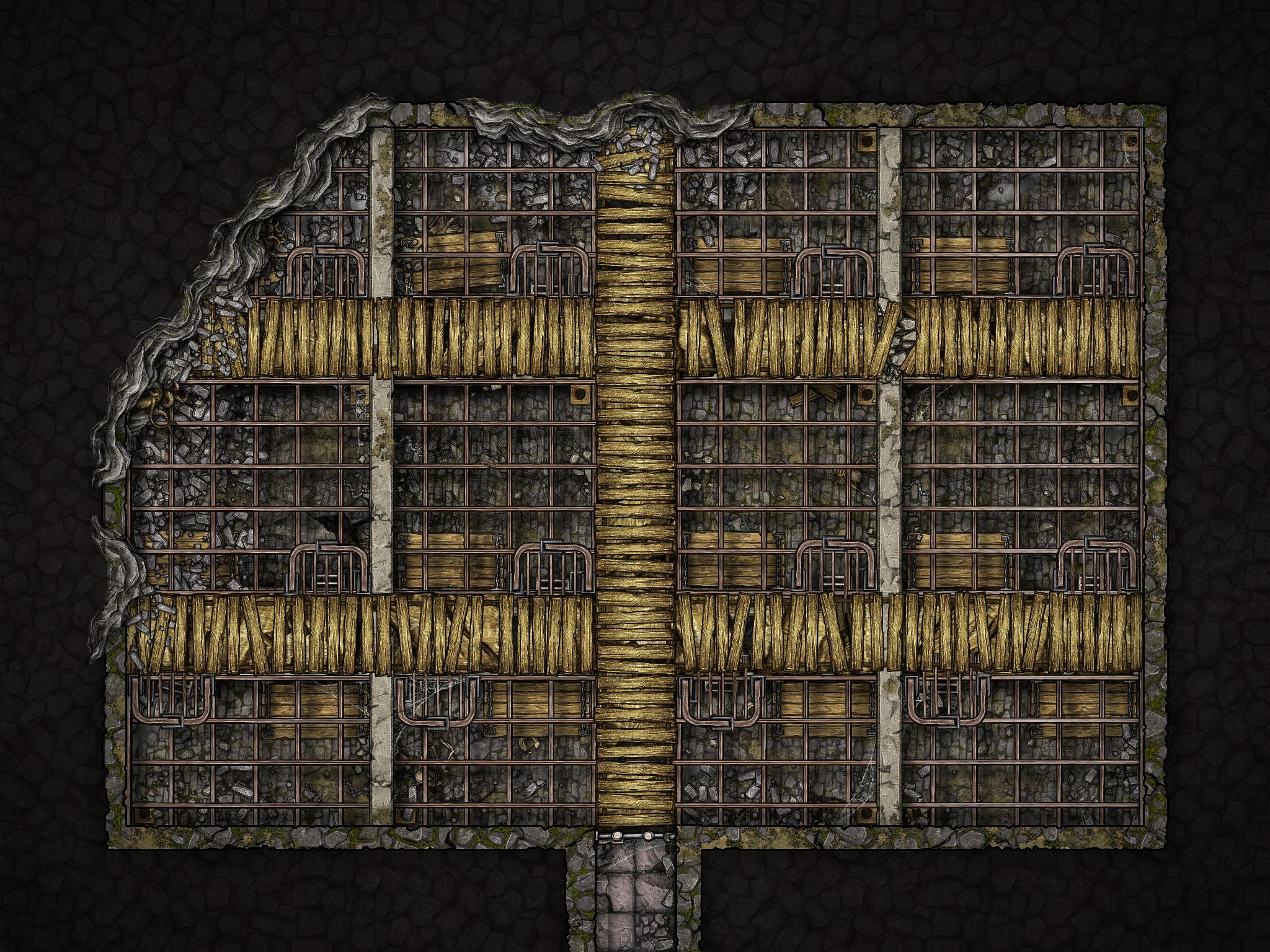 Underground abandoned prison | Inkarnate - Create Fantasy Maps Online