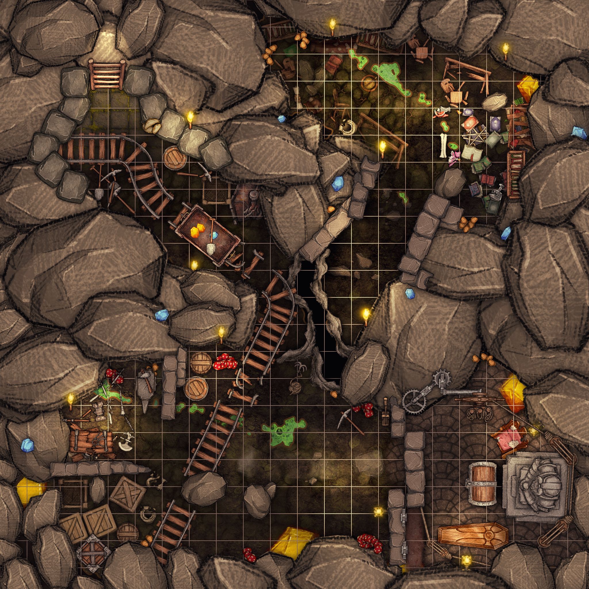 Goldmonger's Cavern | Inkarnate - Create Fantasy Maps Online