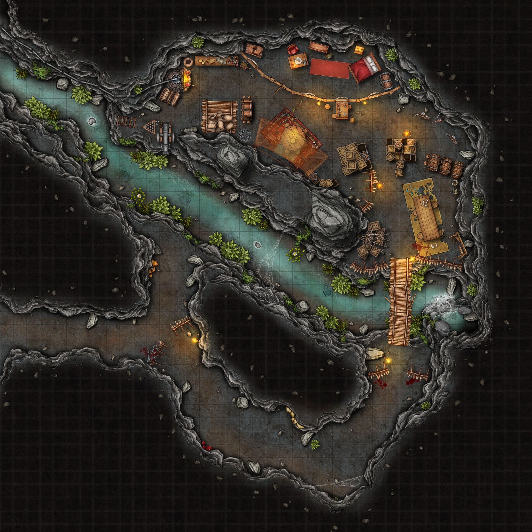 Bandit Leader's Cave | Inkarnate - Create Fantasy Maps Online