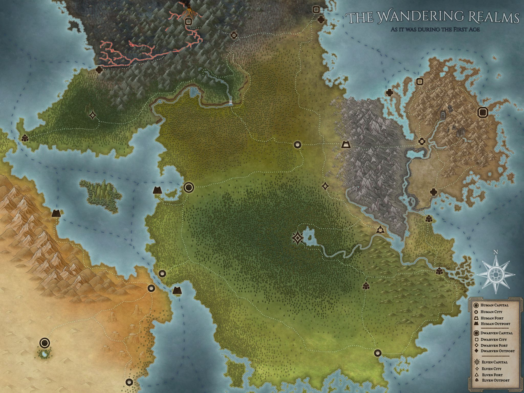 The Wandering Realms | Inkarnate - Create Fantasy Maps Online