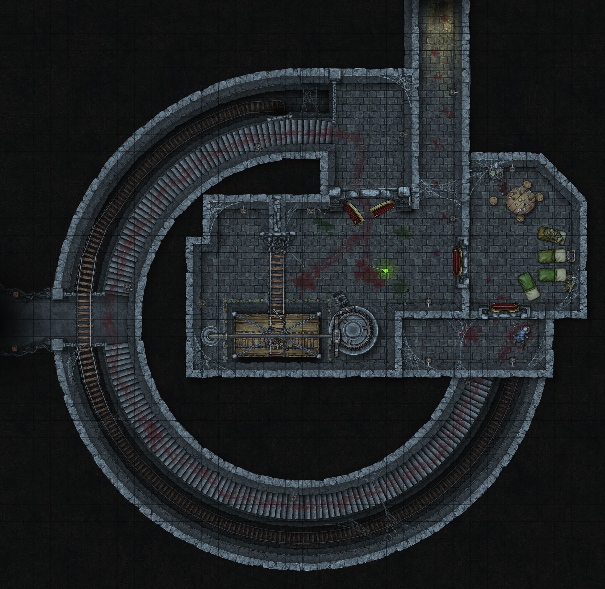 Old Abandoned Mine 3F 36x35 | Inkarnate - Create Fantasy Maps Online