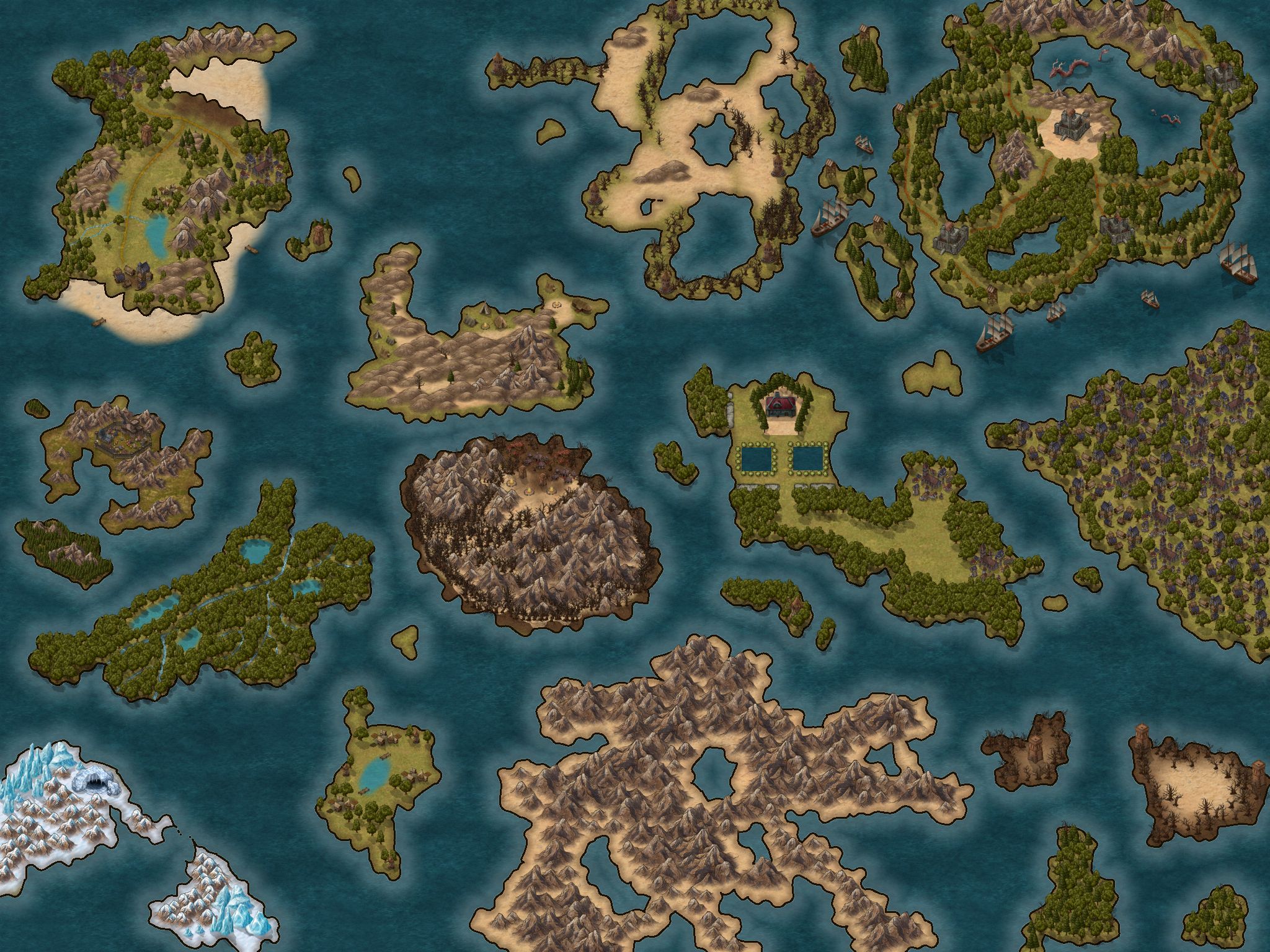 Fantasy Map Mehrere Inseln | Inkarnate - Create Fantasy Maps Online