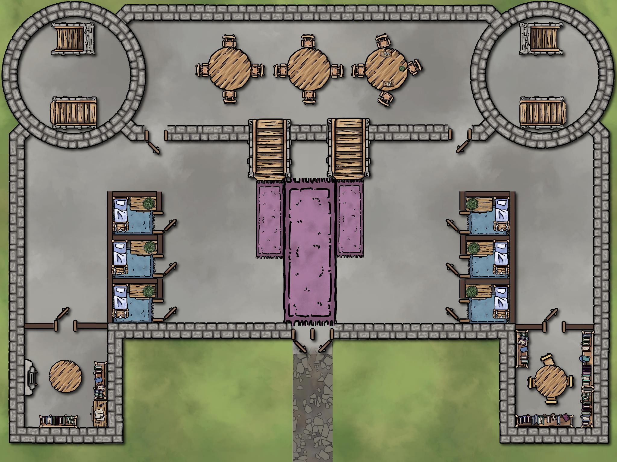 Castle Vinland (Ground Floor) | Inkarnate - Create Fantasy Maps Online