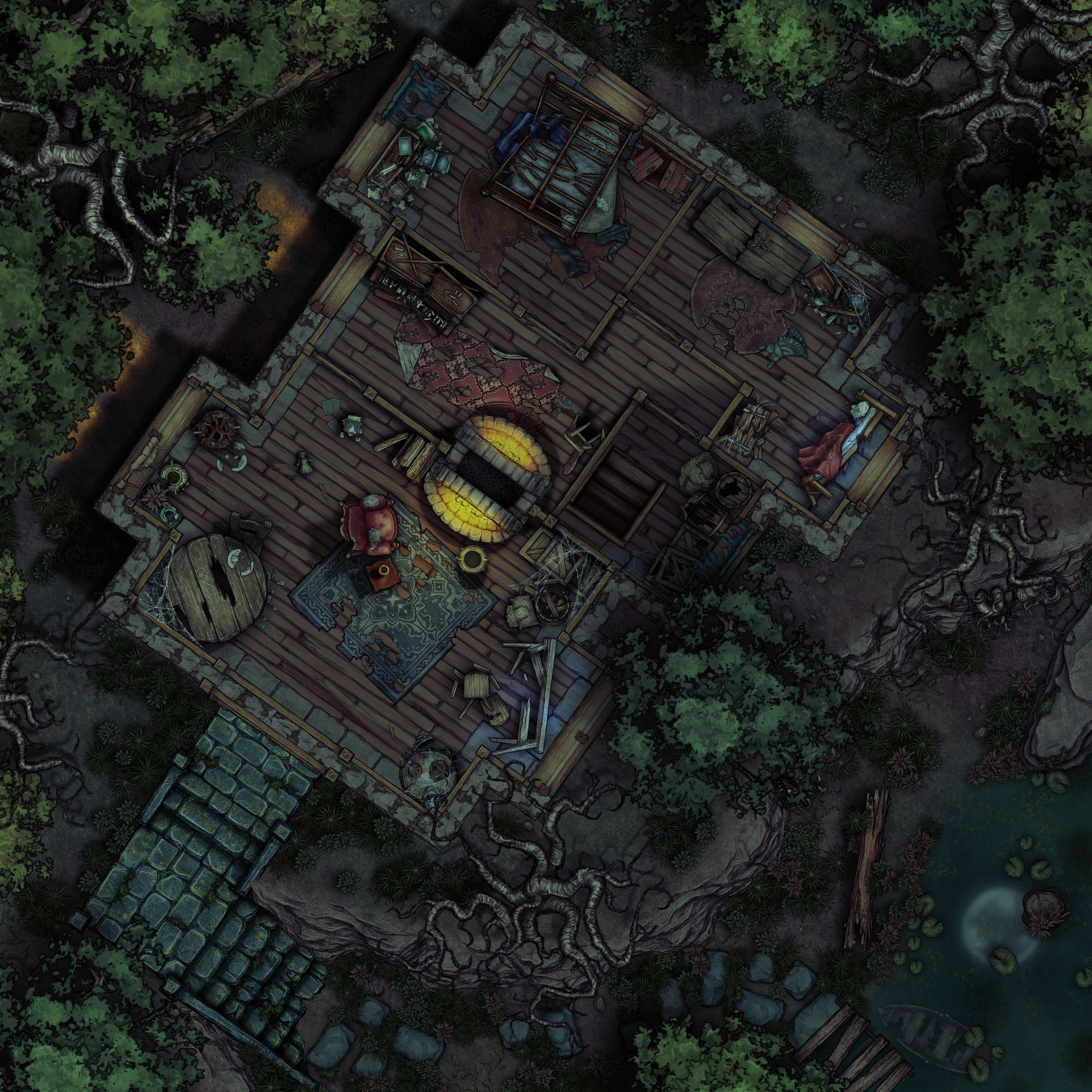 Cabin in the swamp | Inkarnate - Create Fantasy Maps Online