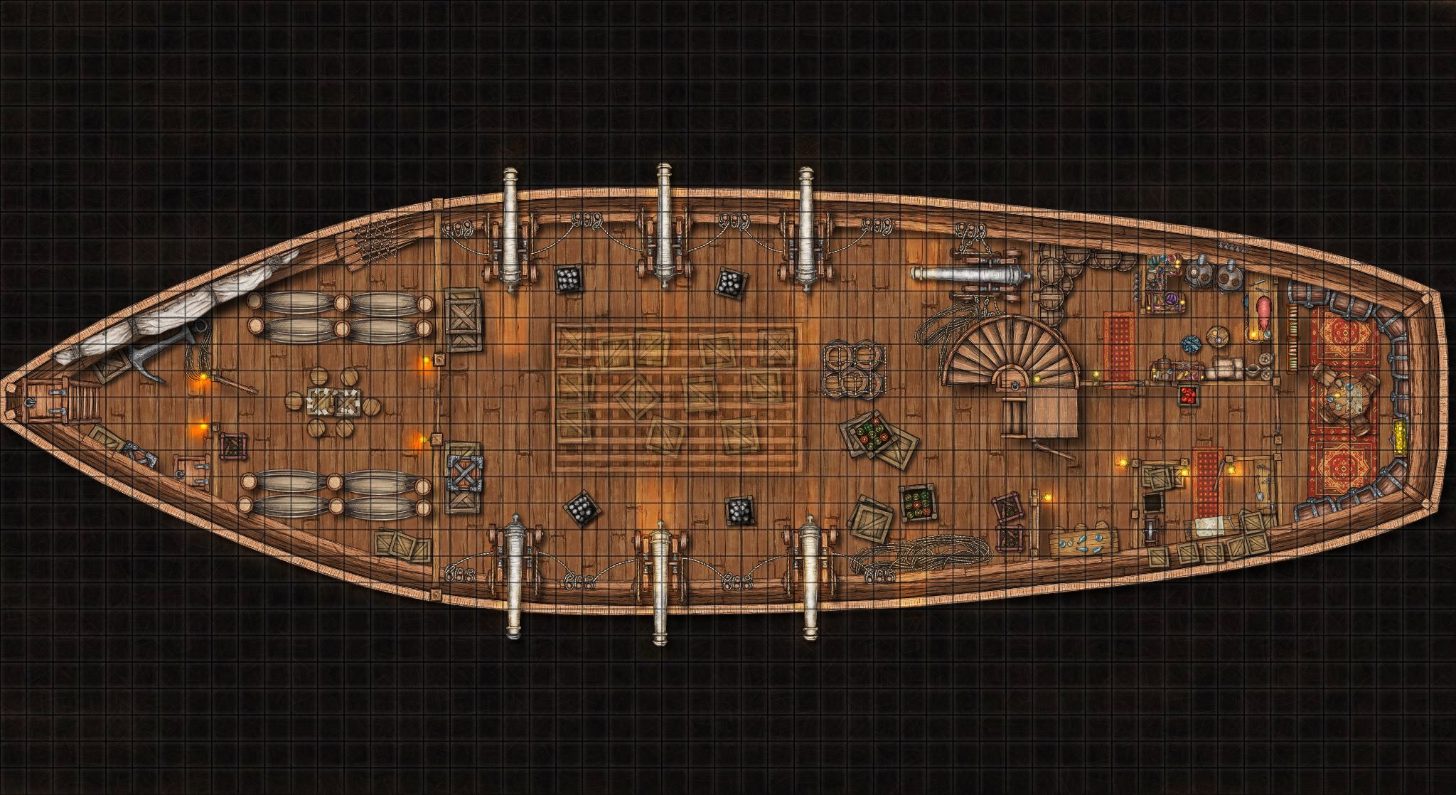The Tiger first lower deck | Inkarnate - Create Fantasy Maps Online