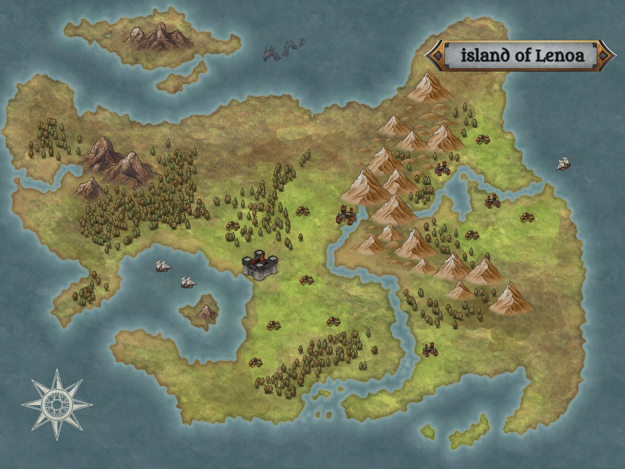 Island of Lenoa | Inkarnate - Create Fantasy Maps Online