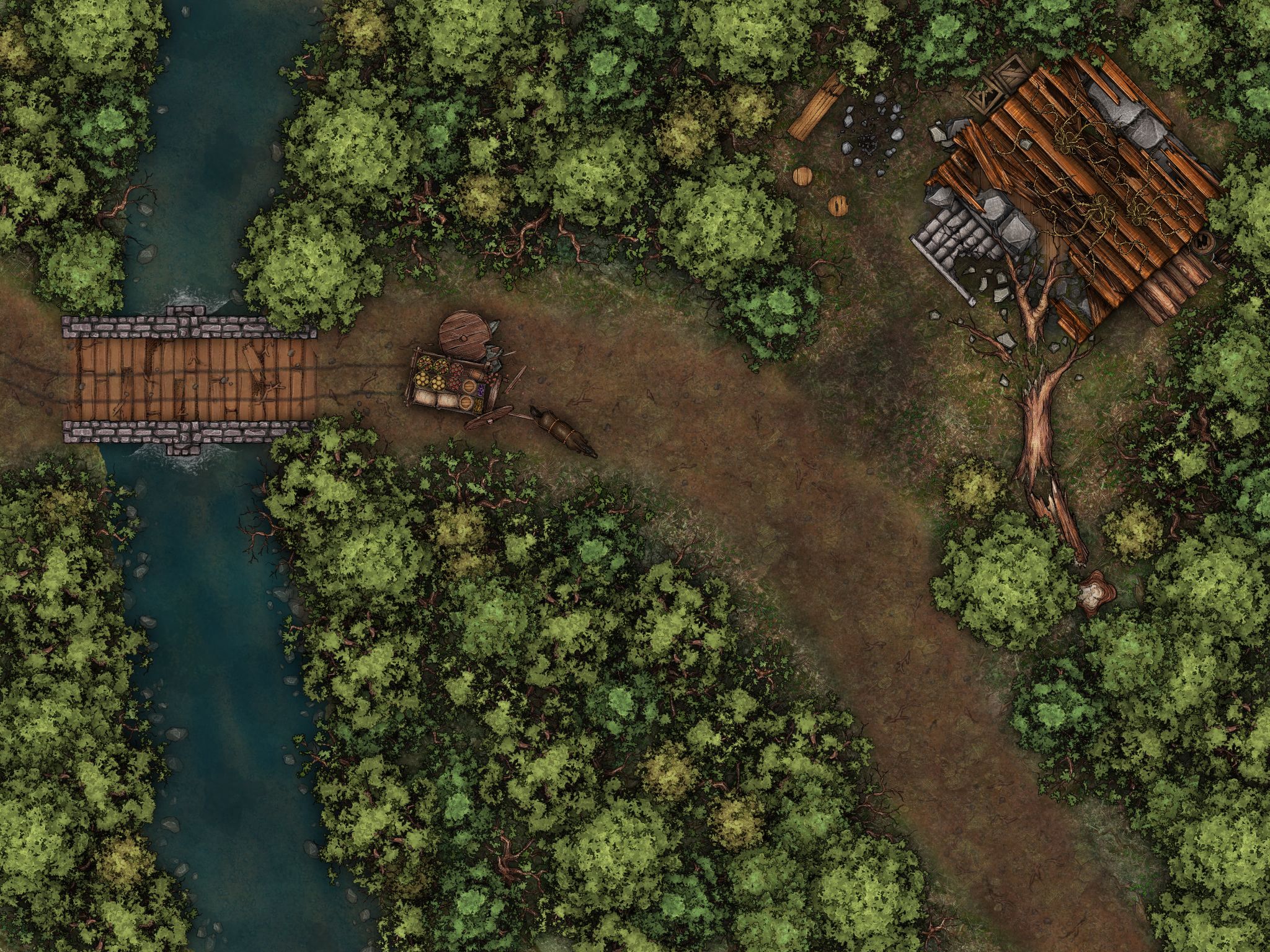 Broken guard tower | Inkarnate - Create Fantasy Maps Online