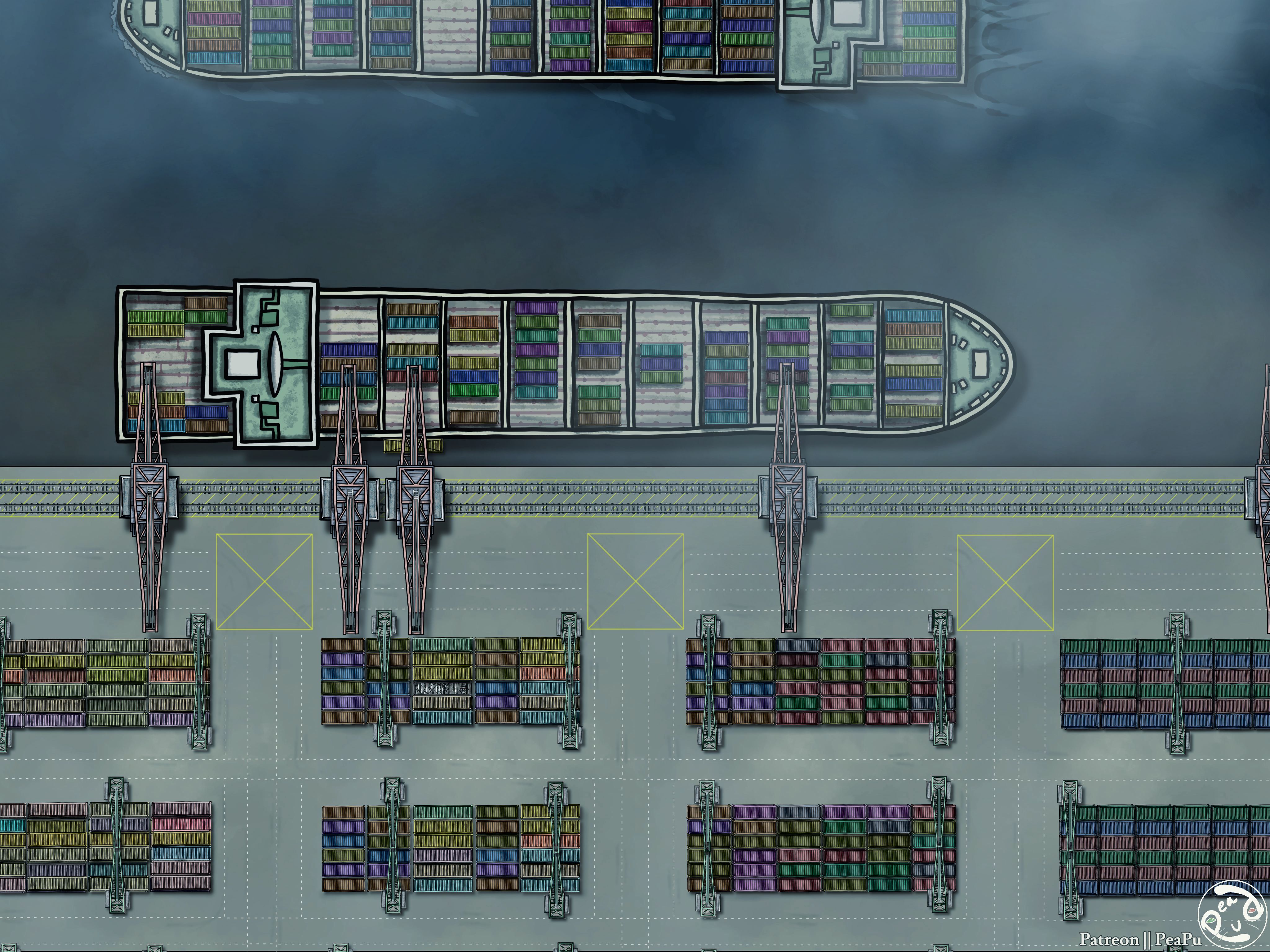 A Modern Cargo Port | Inkarnate - Create Fantasy Maps Online