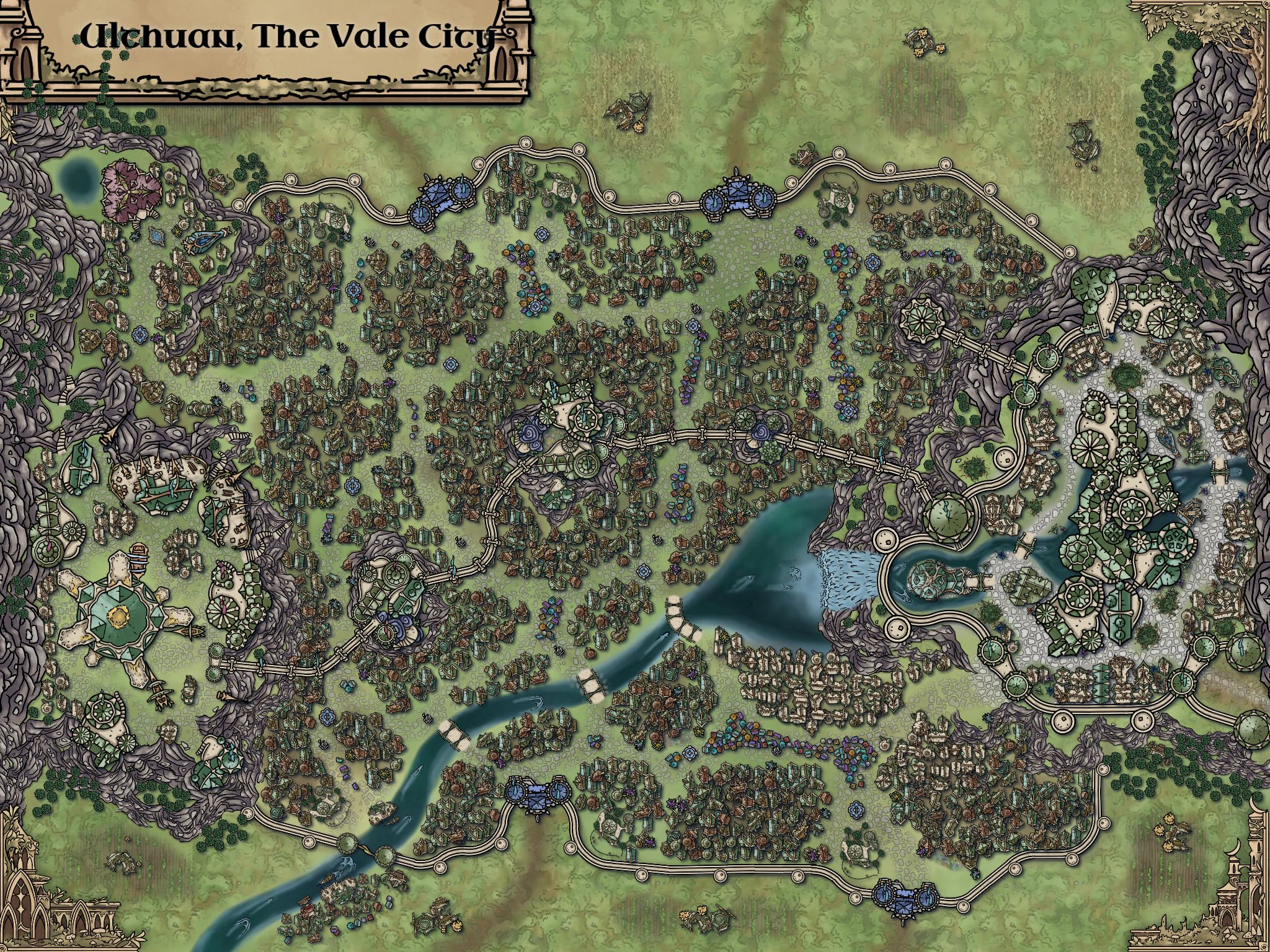 Ulthuan, The Vale City | Inkarnate - Create Fantasy Maps Online
