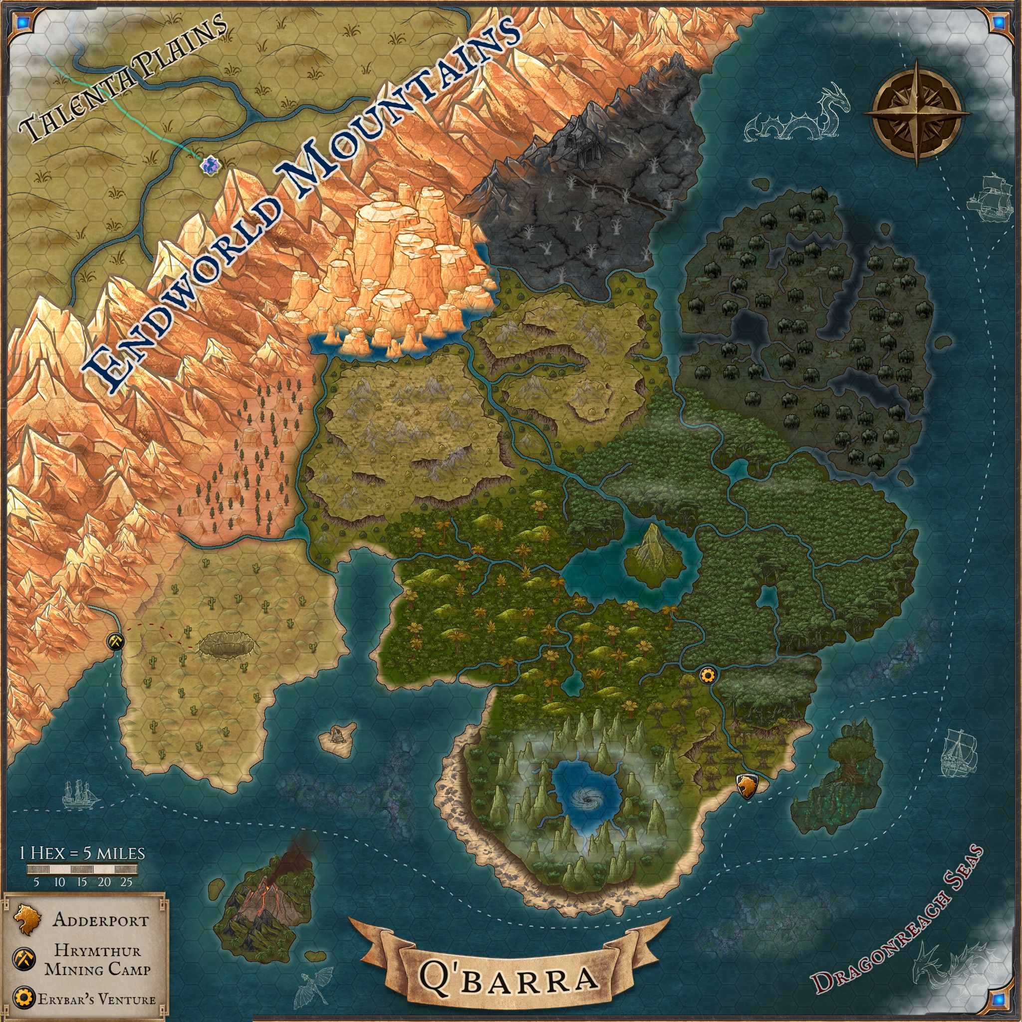 Q'barra ( Grid players) | Inkarnate - Create Fantasy Maps Online
