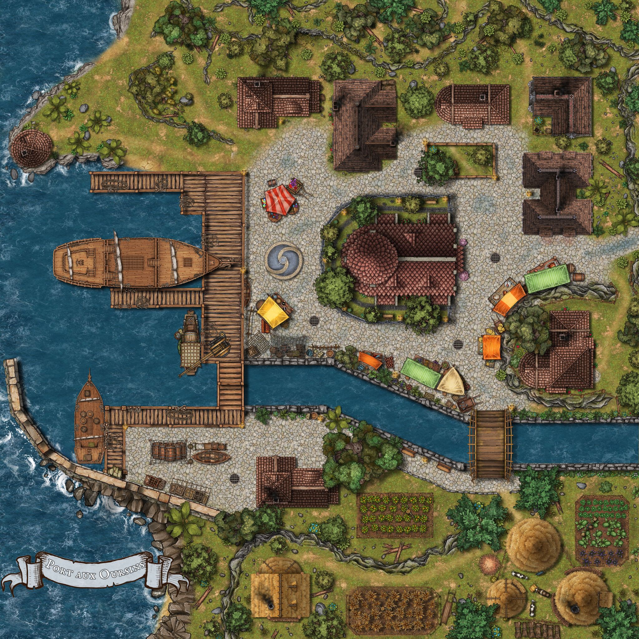 Port aux oursins / Urchin Harbor | Inkarnate - Create Fantasy Maps Online