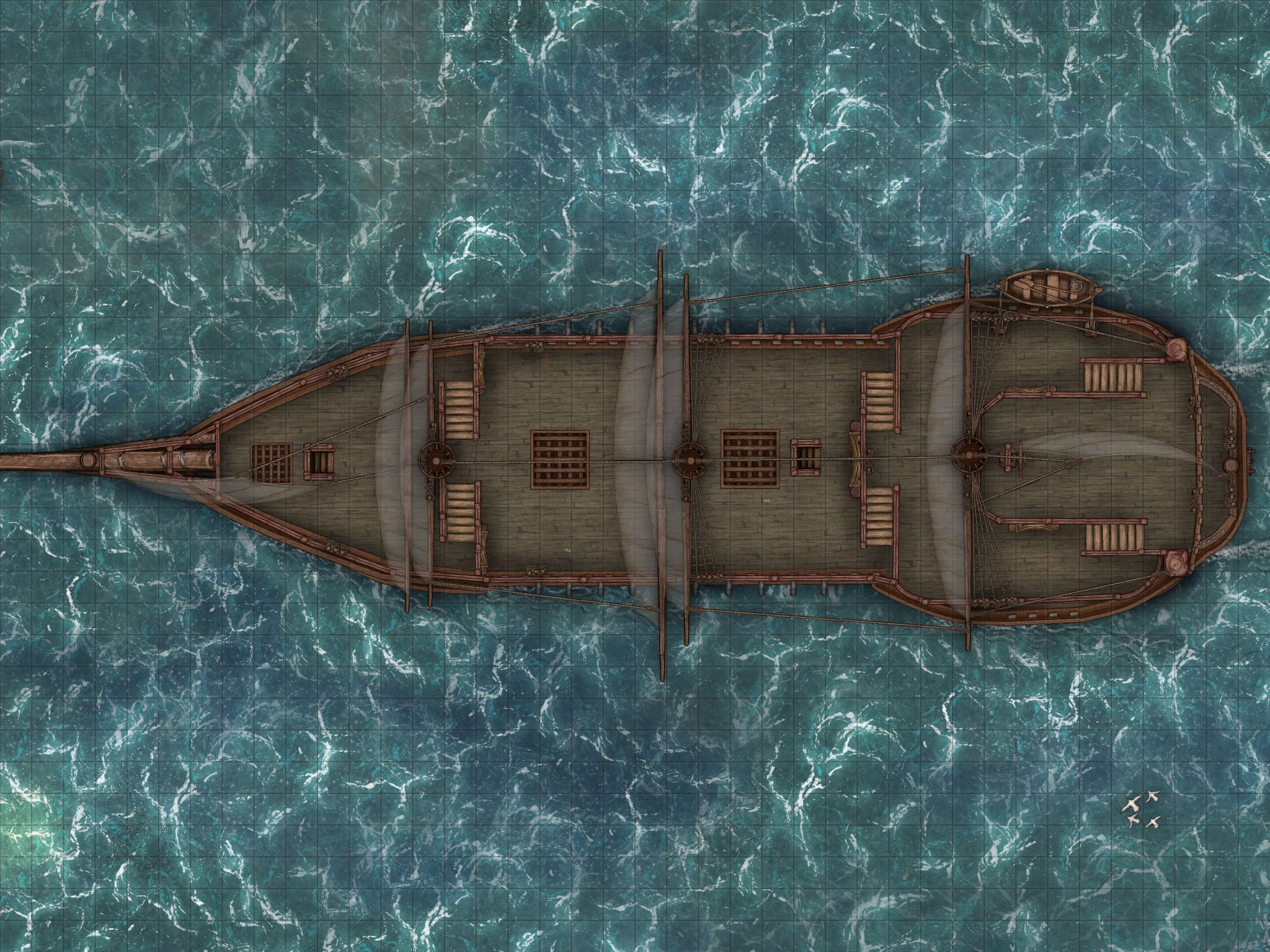 Ship Base Frigate 3 Mast | Inkarnate - Create Fantasy Maps Online