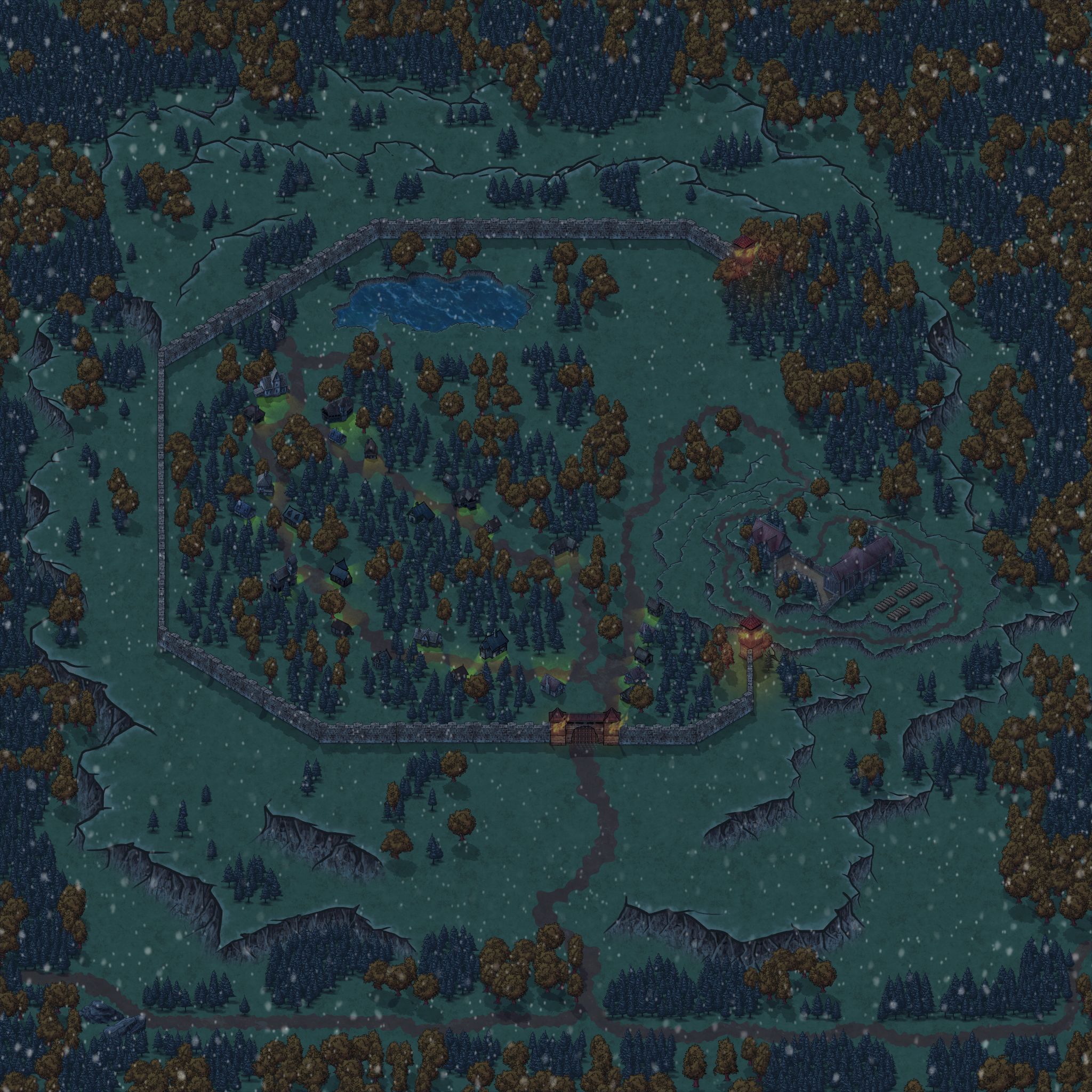 Krezk Nightime | Inkarnate - Create Fantasy Maps Online