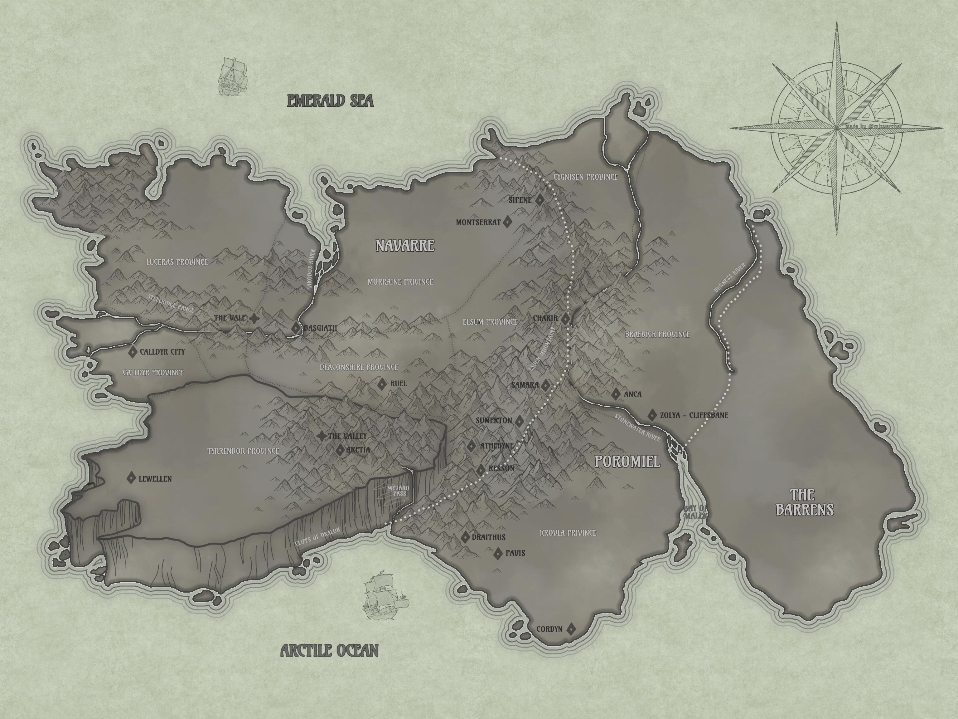 The Continent - Fourth Wing | Inkarnate - Create Fantasy Maps Online