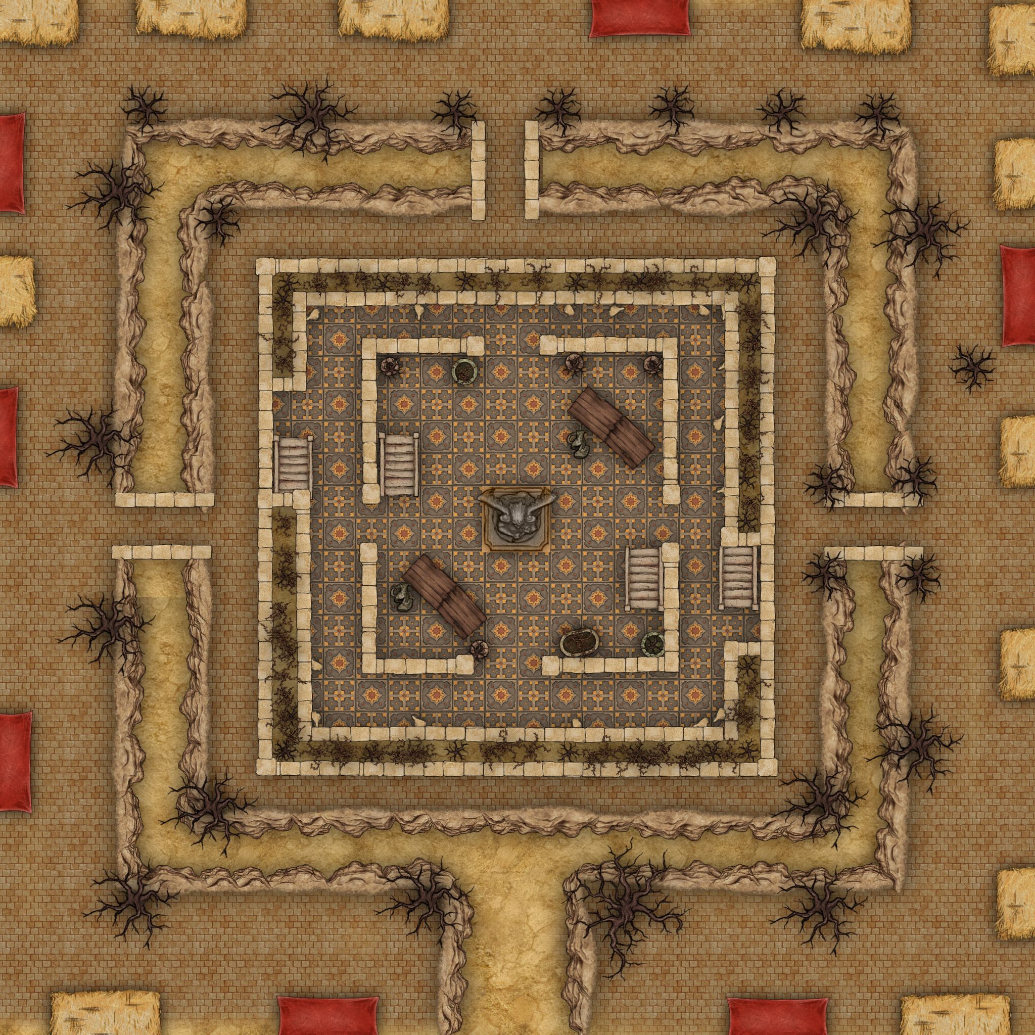 Eldath's Hanging Gardens Level 2 | Inkarnate - Create Fantasy Maps Online