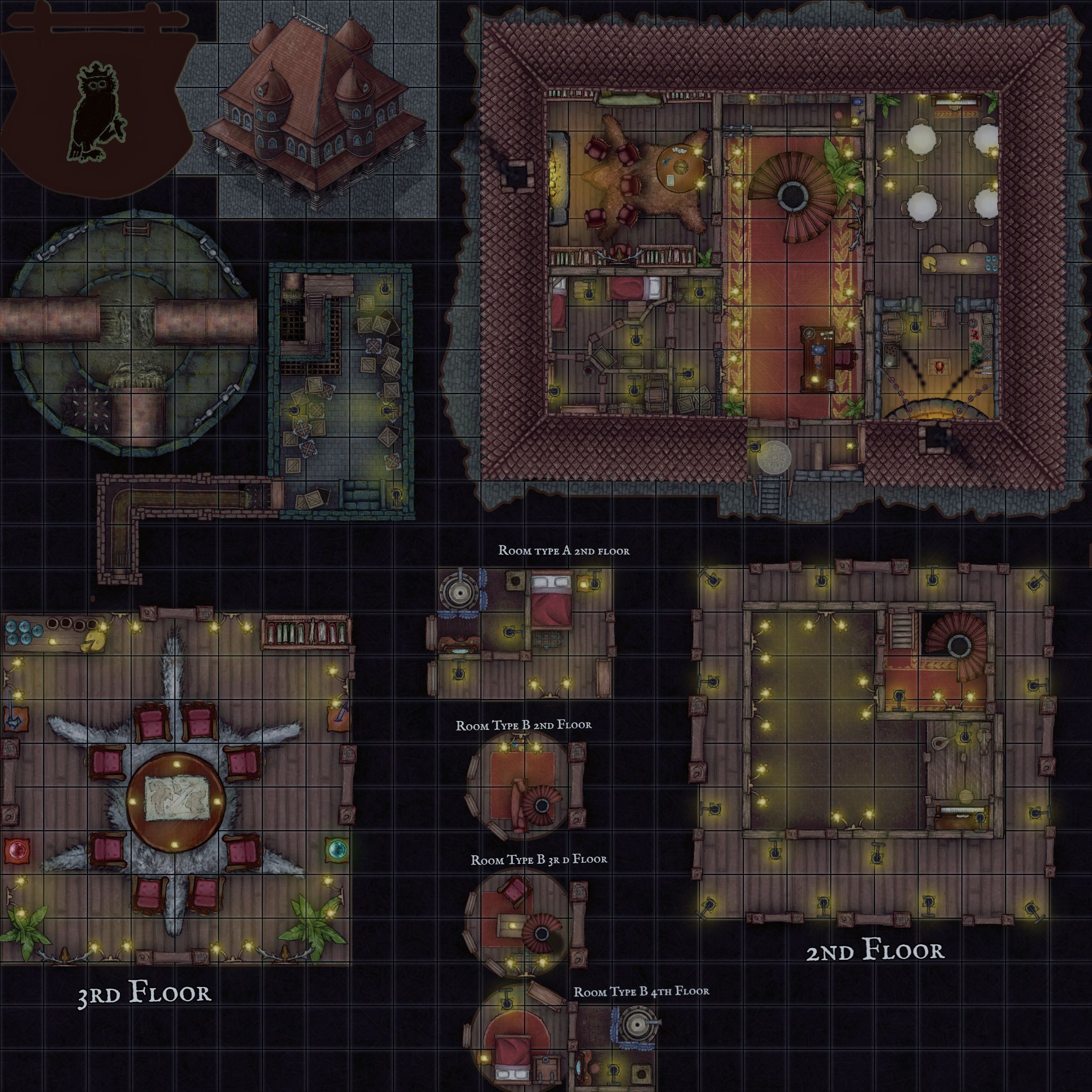 The Lockhart Hotel player ver. grid | Inkarnate - Create Fantasy Maps ...