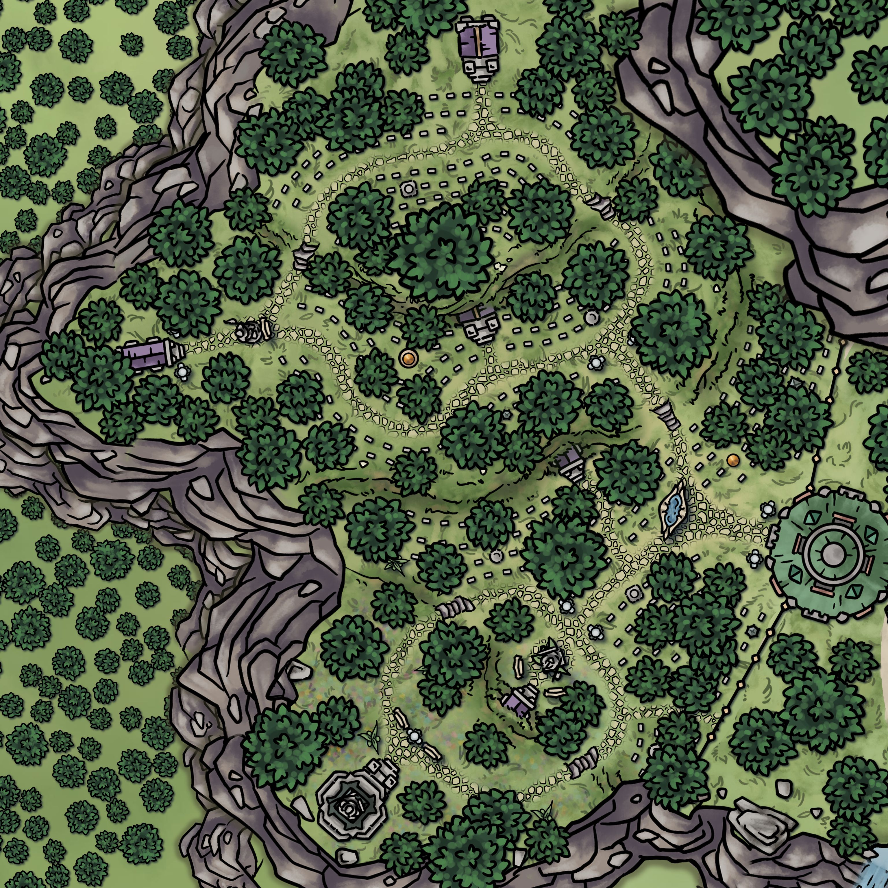 Cliffside Cemetary | Inkarnate - Create Fantasy Maps Online