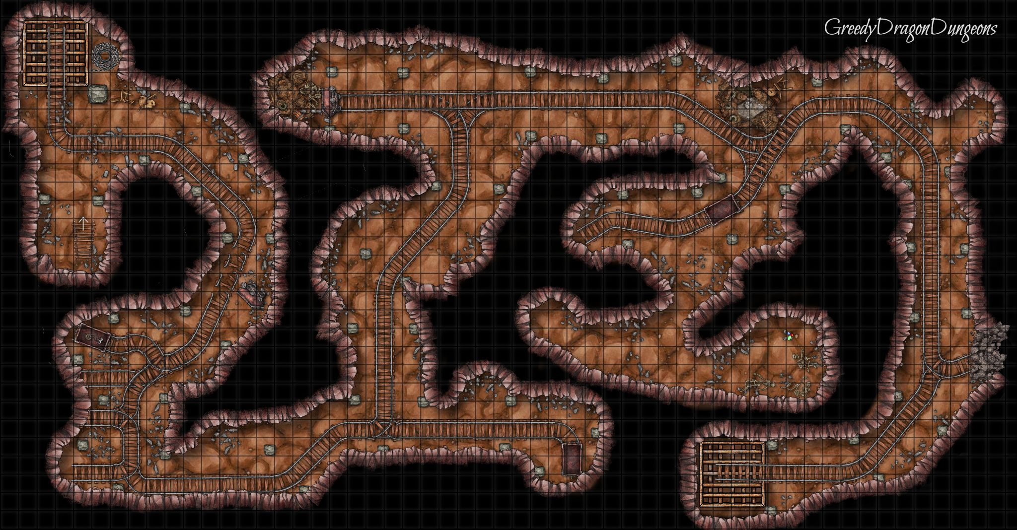 The Mines of Khalmrad Level 2 | Inkarnate - Create Fantasy Maps Online