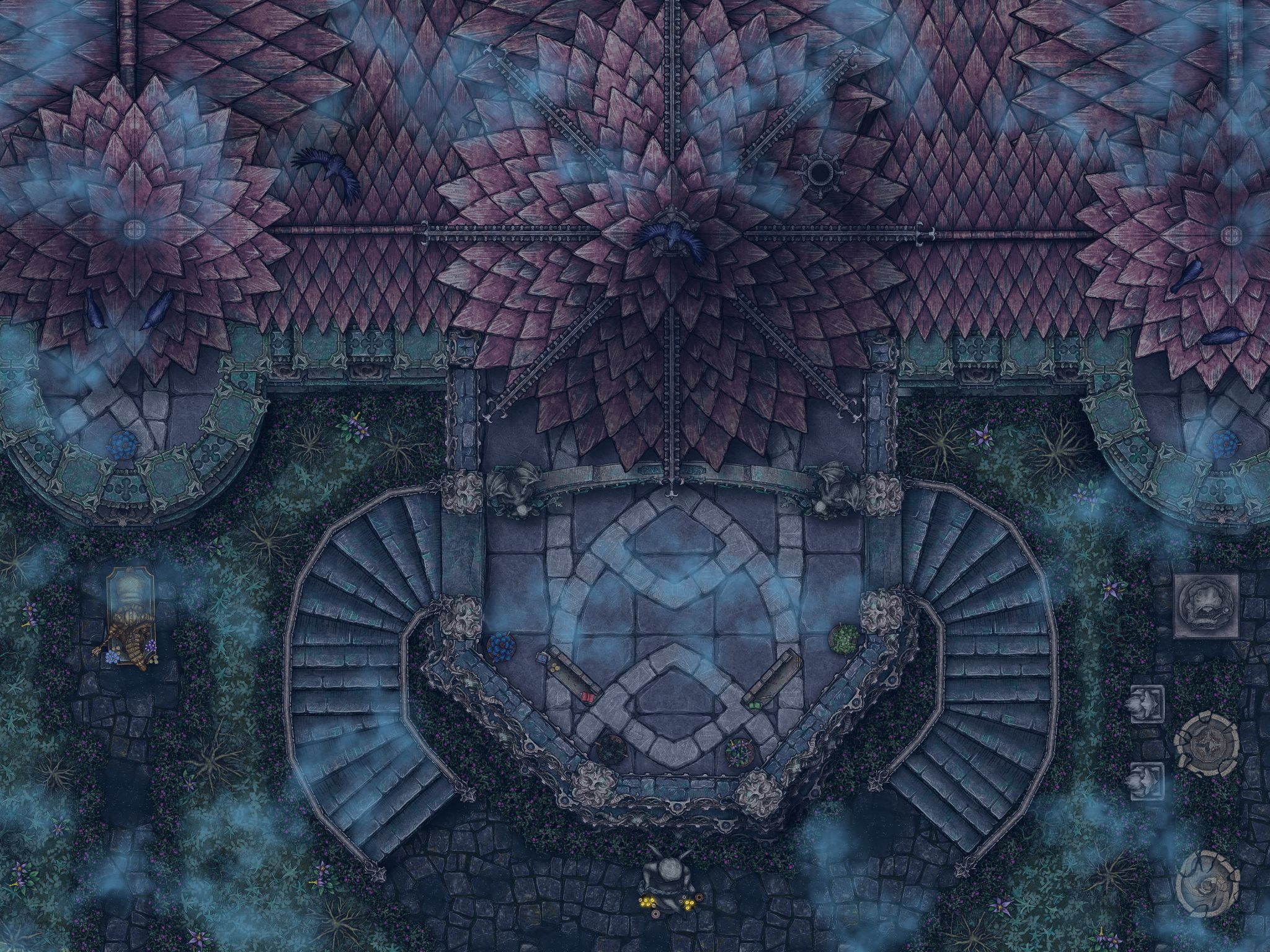 "Our Lady Of the Blessed Sorrow" Sanatorium - Courtyard | Inkarnate ...