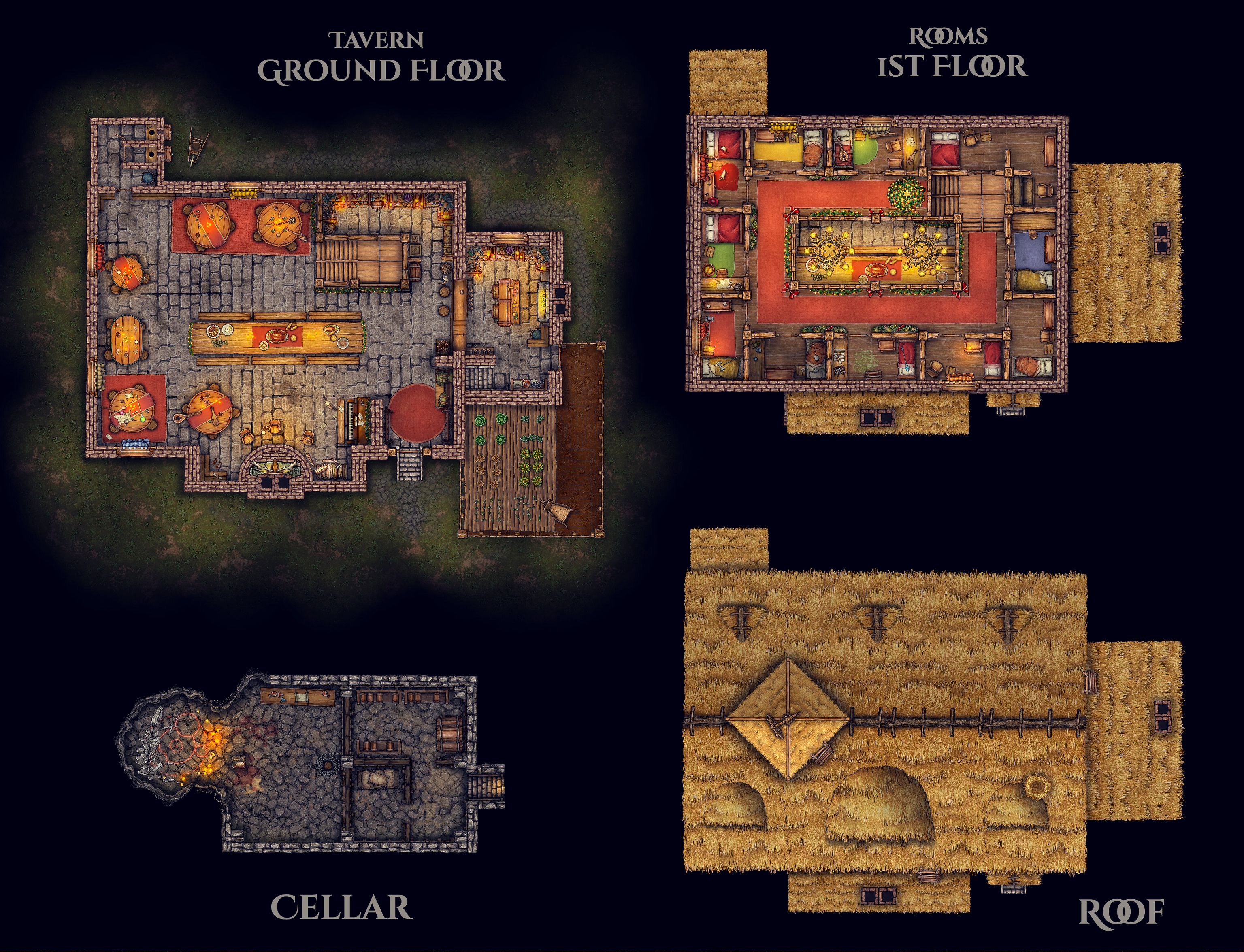 Dancing Dragon Tavern & Inn | Inkarnate - Create Fantasy Maps Online