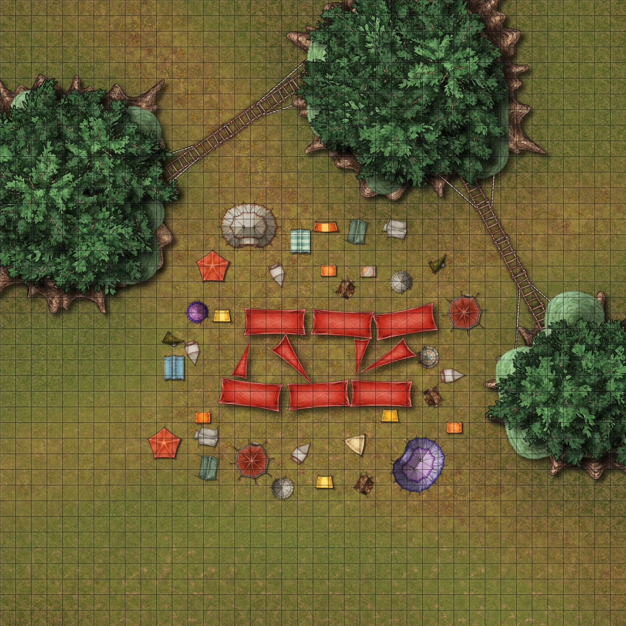 Bramblewall Race Tent city | Inkarnate - Create Fantasy Maps Online