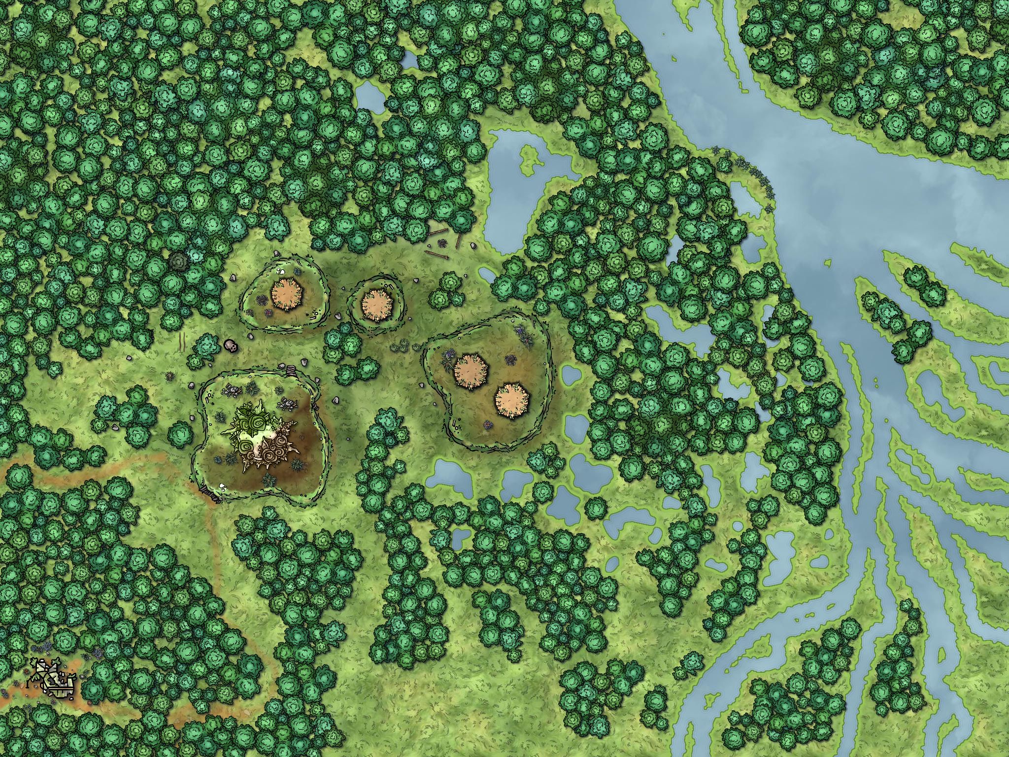 Swamp Camp Redone | Inkarnate - Create Fantasy Maps Online