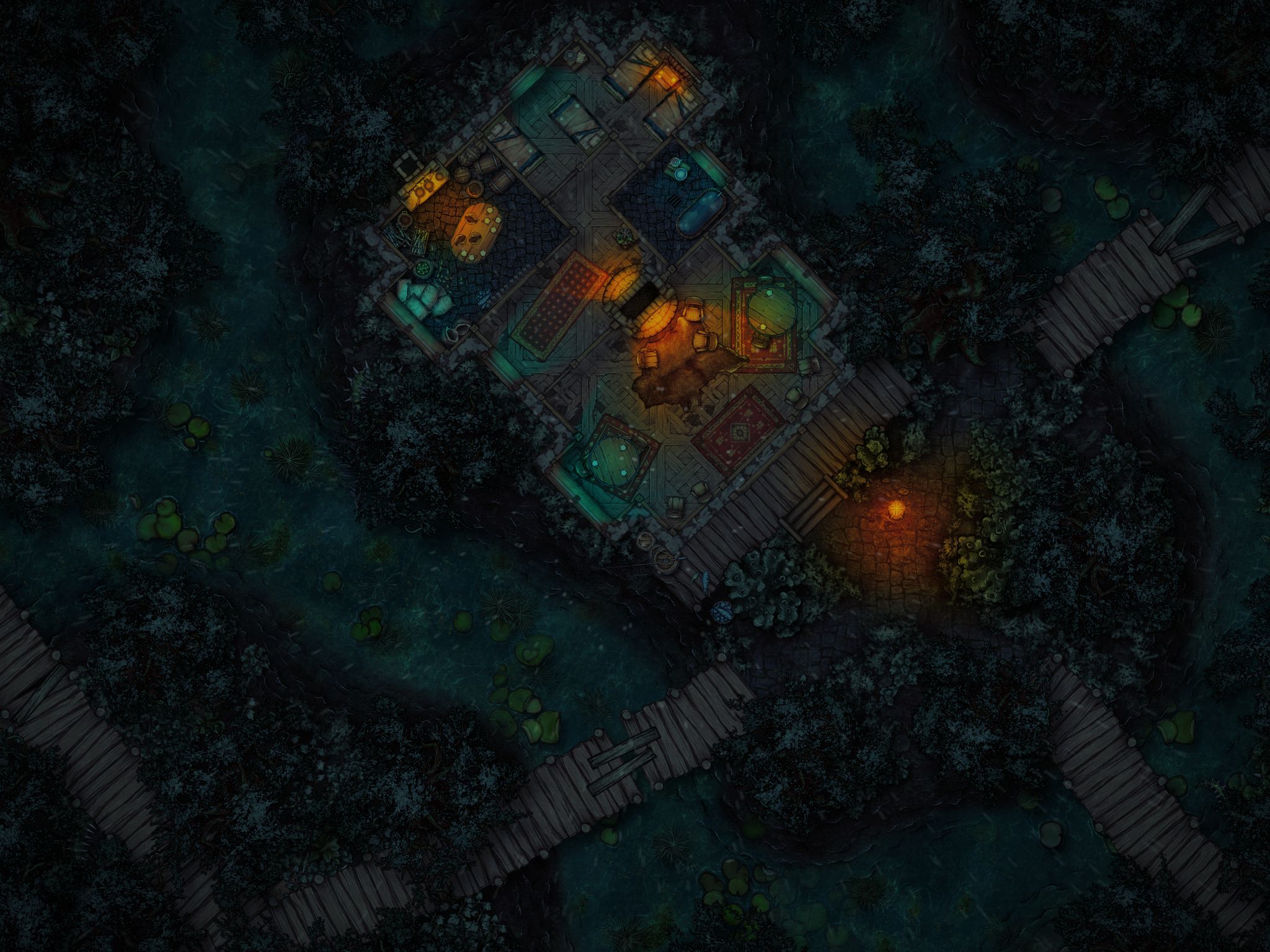 Crowley's at the Crossroads | A Swamp Inn | Inkarnate - Create Fantasy ...