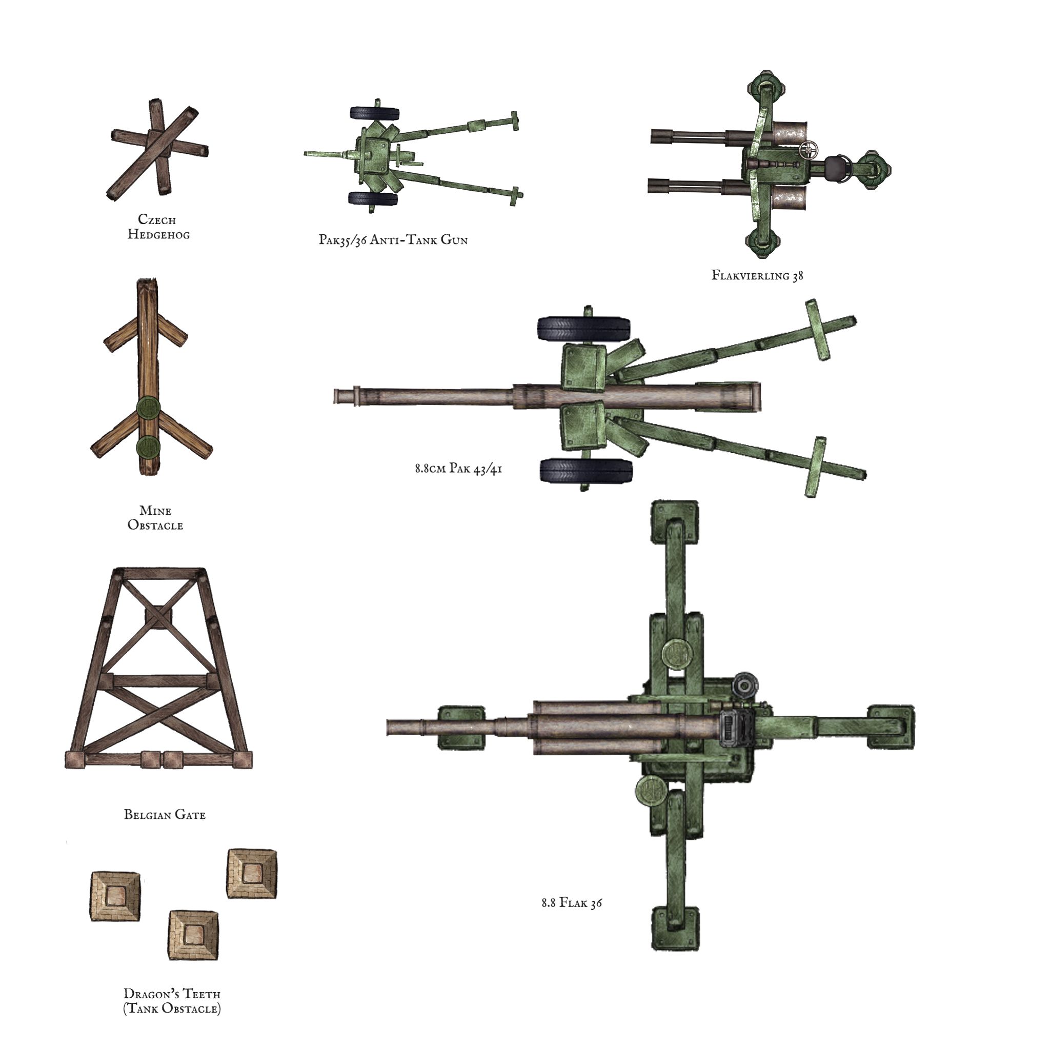 WWII Elements Guns | Inkarnate - Create Fantasy Maps Online