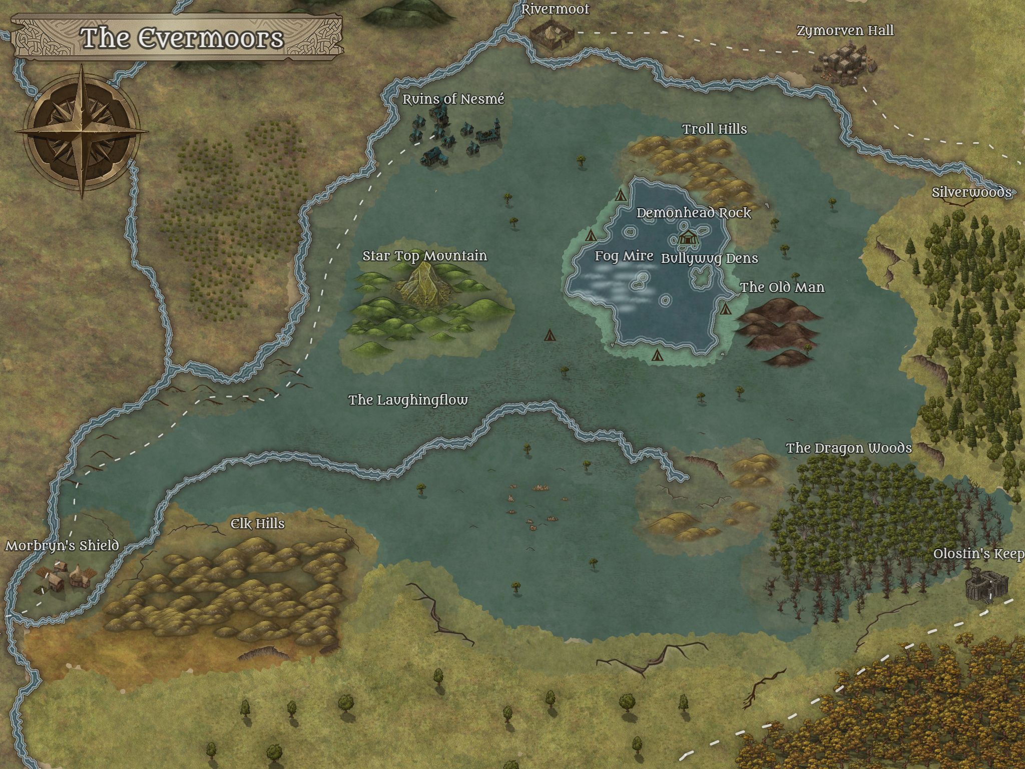 The Evermoors | Inkarnate - Create Fantasy Maps Online