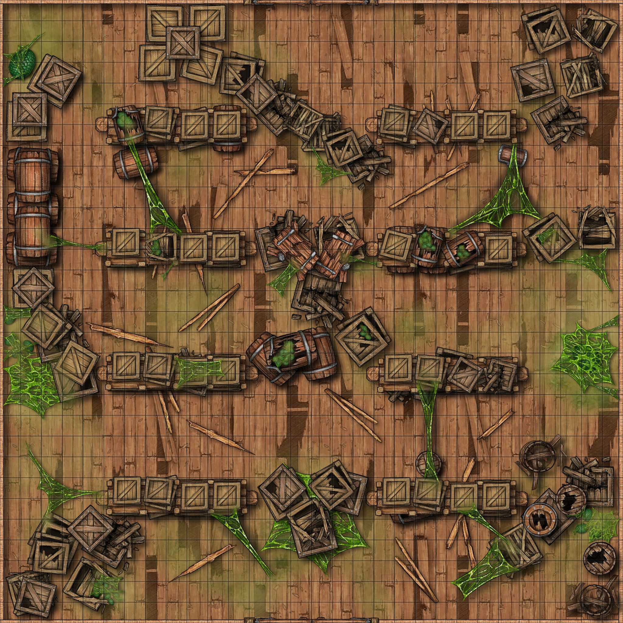 Day 9: Infested Warehouse (30x30) | Inkarnate - Create Fantasy Maps Online