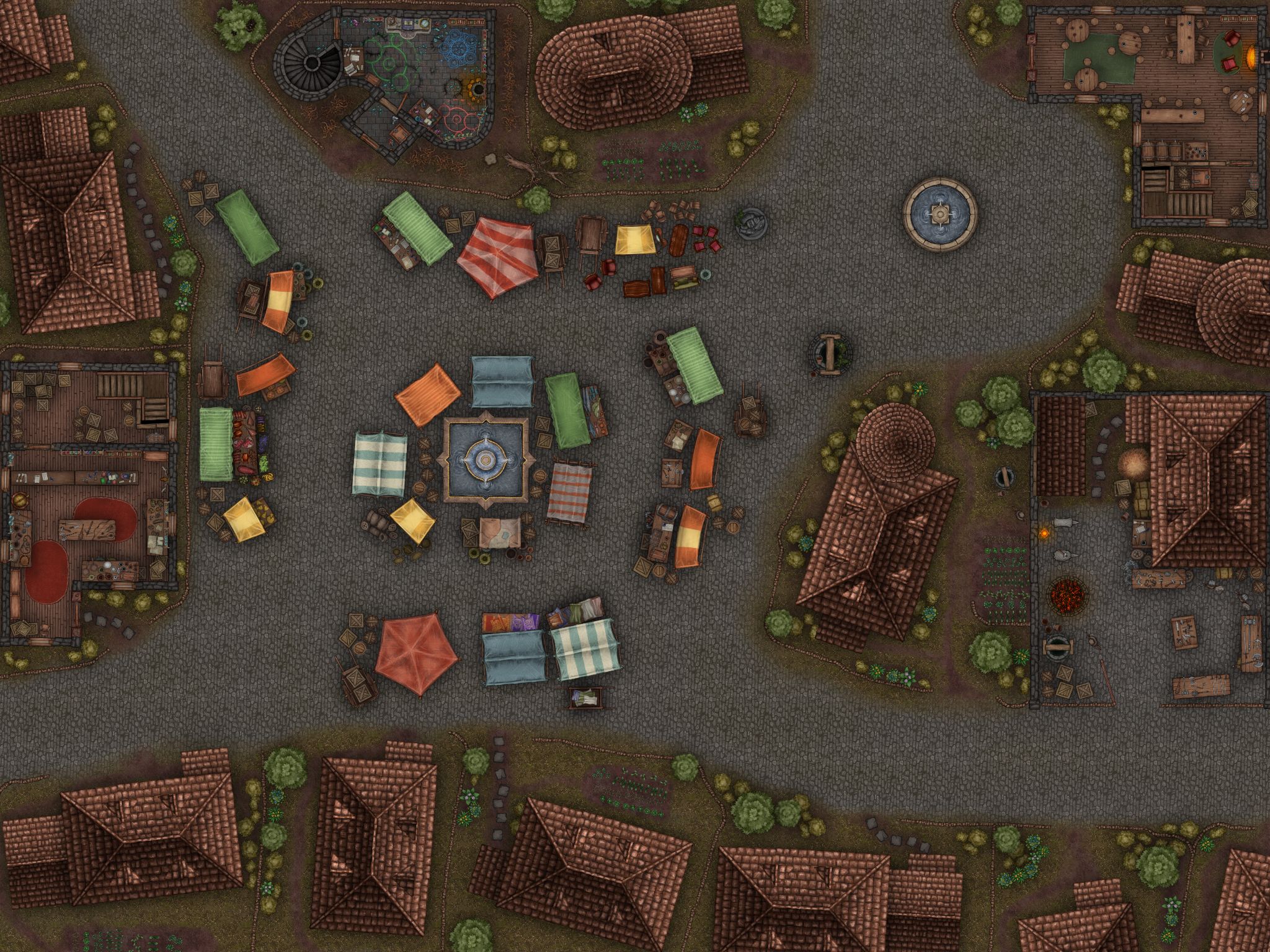 Town Market square | Inkarnate - Create Fantasy Maps Online