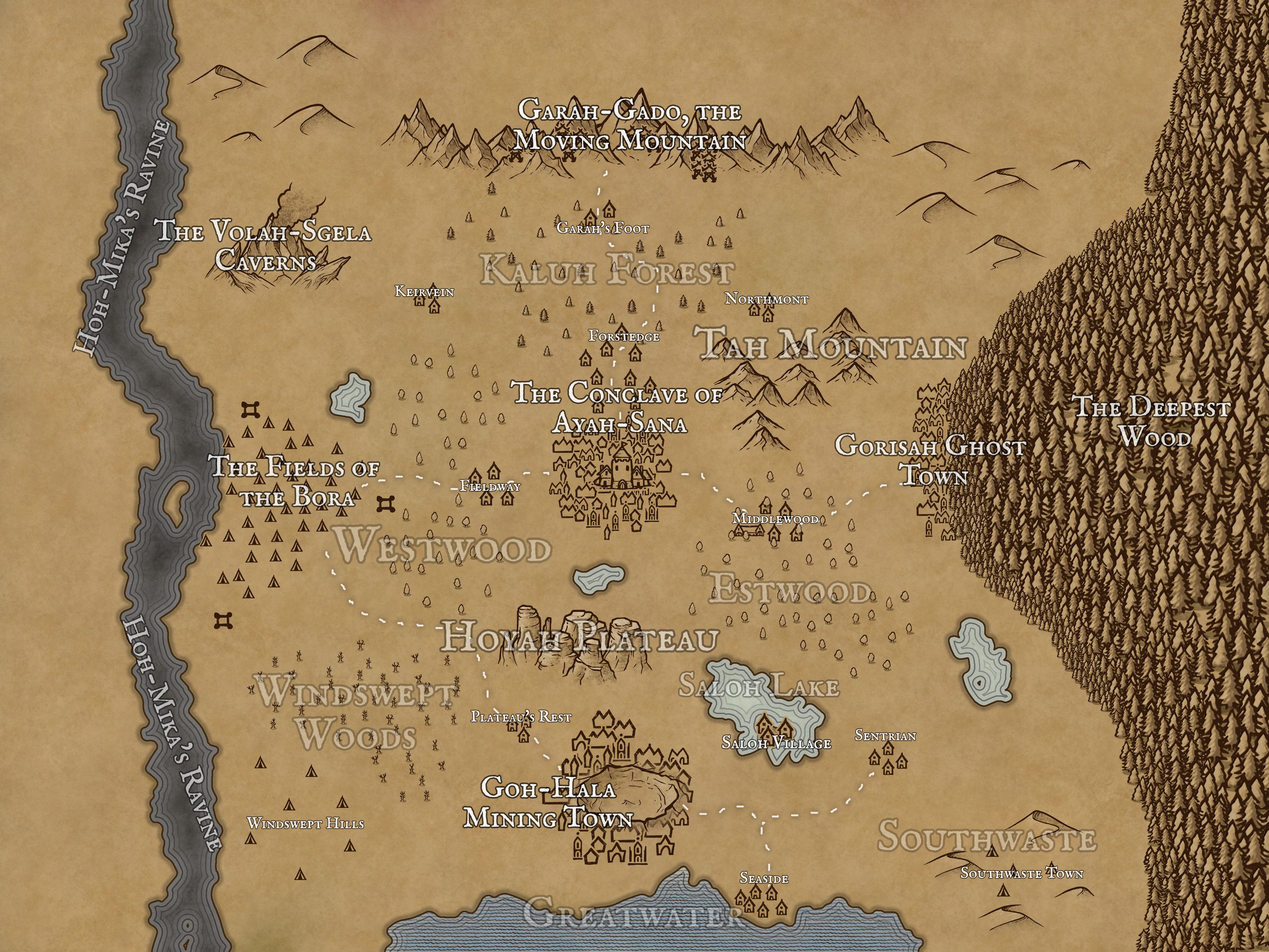 The Known World of Ayah | Inkarnate - Create Fantasy Maps Online