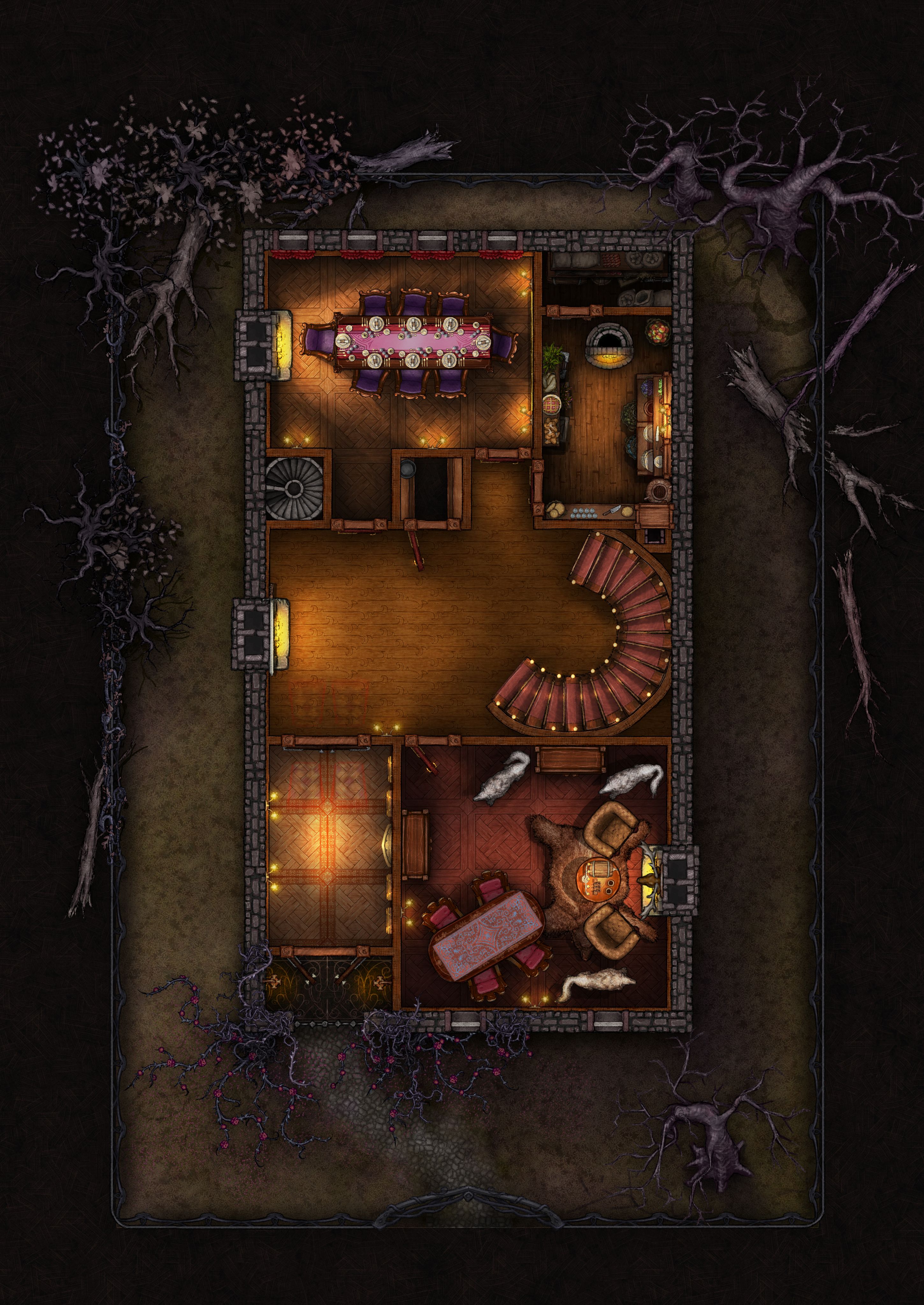 Death House First floor (CoS version) | Inkarnate - Create Fantasy Maps ...