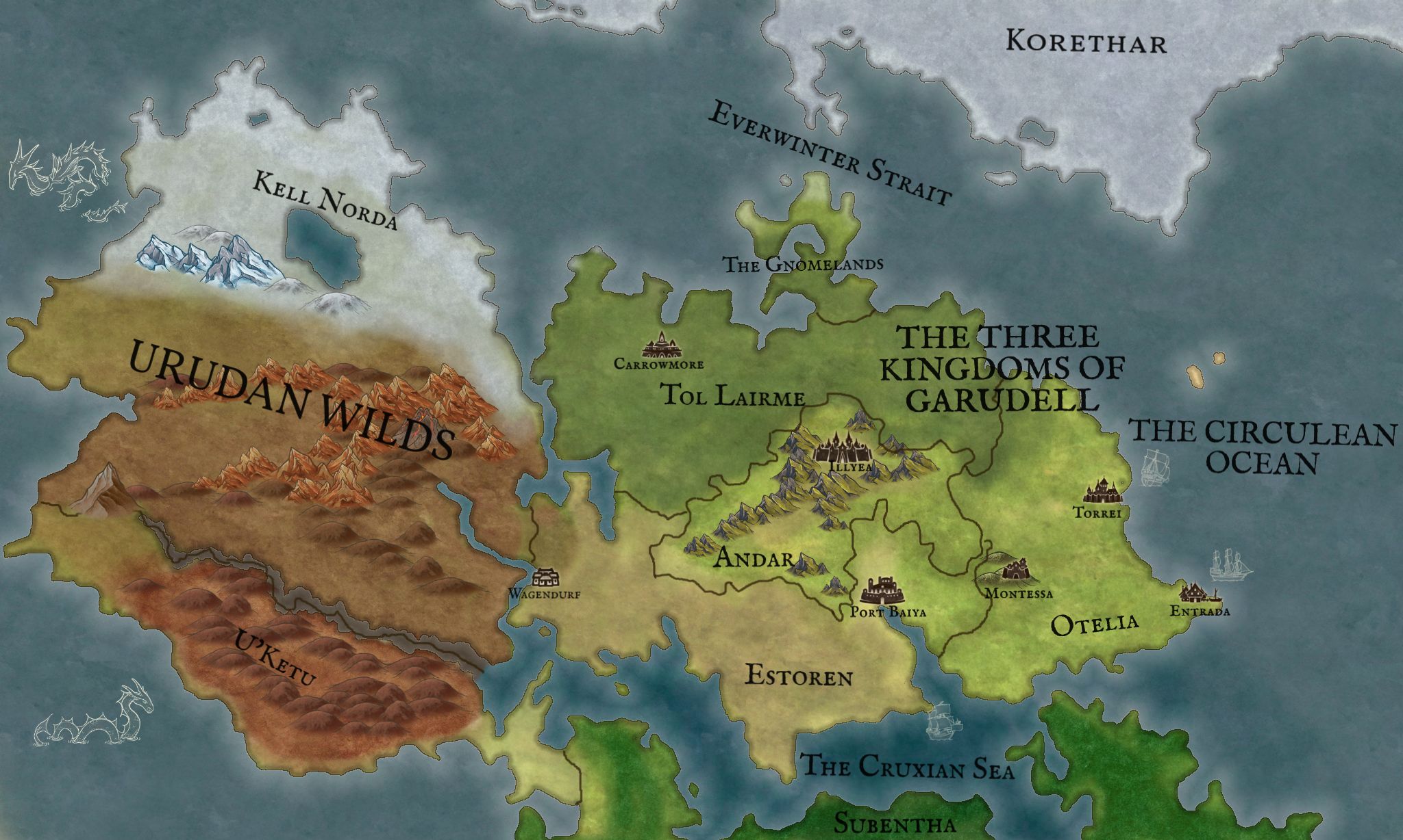 Urudan (Parchment) | Inkarnate - Create Fantasy Maps Online