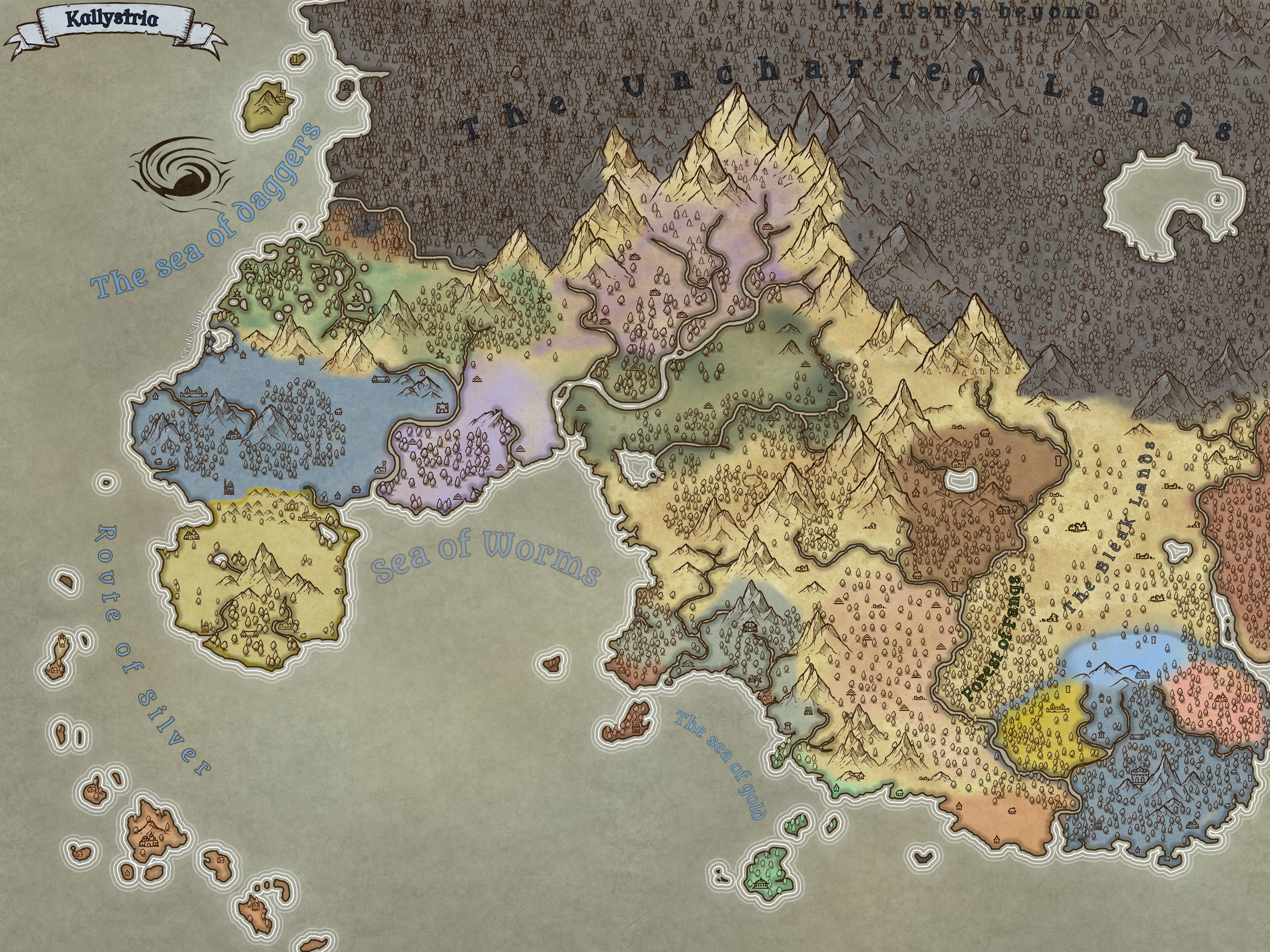 Kallystria, No paths and no names | Inkarnate - Create Fantasy Maps Online