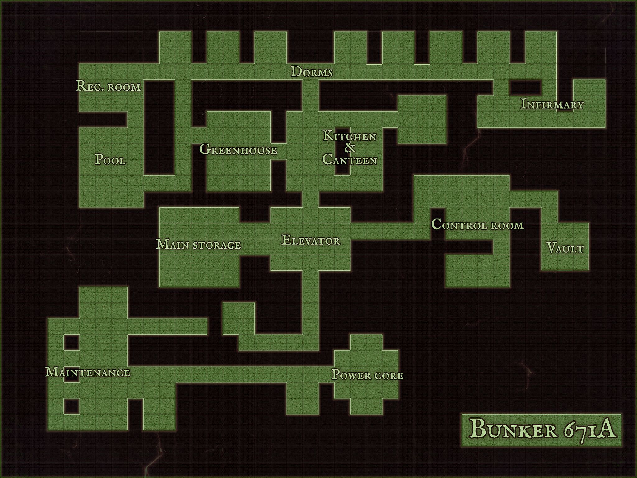 Bunker - Layout map | Inkarnate - Create Fantasy Maps Online