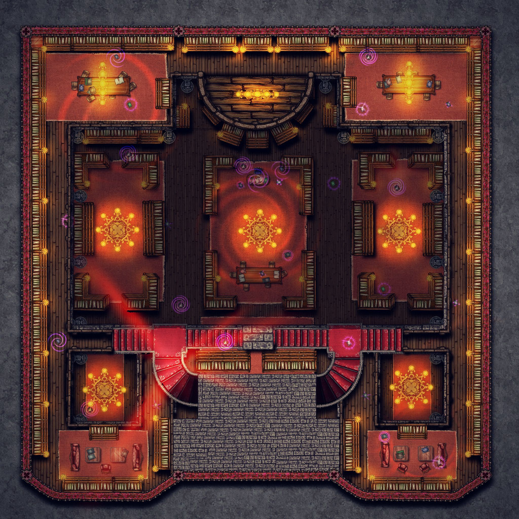 FINAL Scarlet Devil Mansion 1st floor basement library | Inkarnate ...