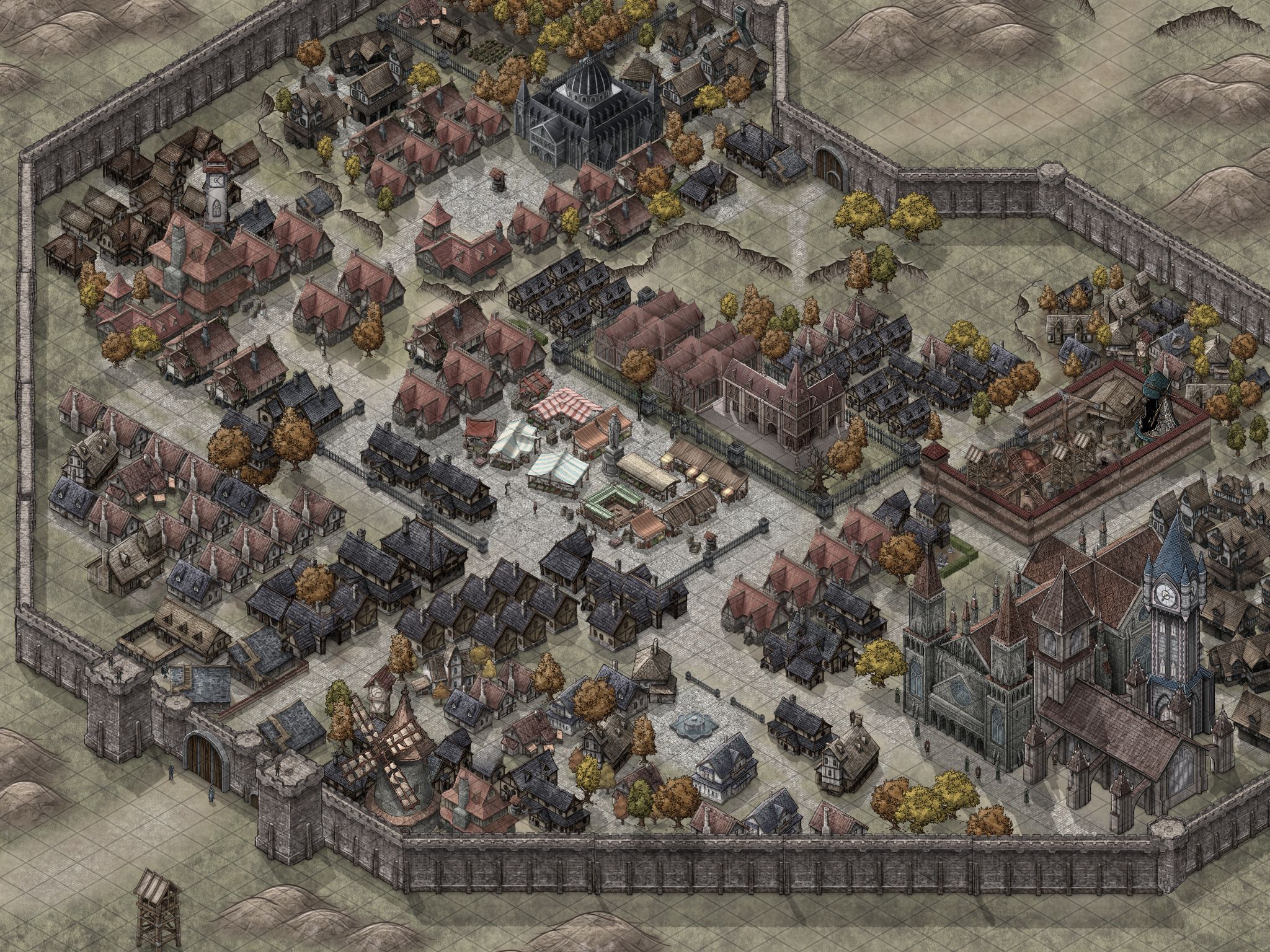 Sunntabaile - City Map | Inkarnate - Create Fantasy Maps Online