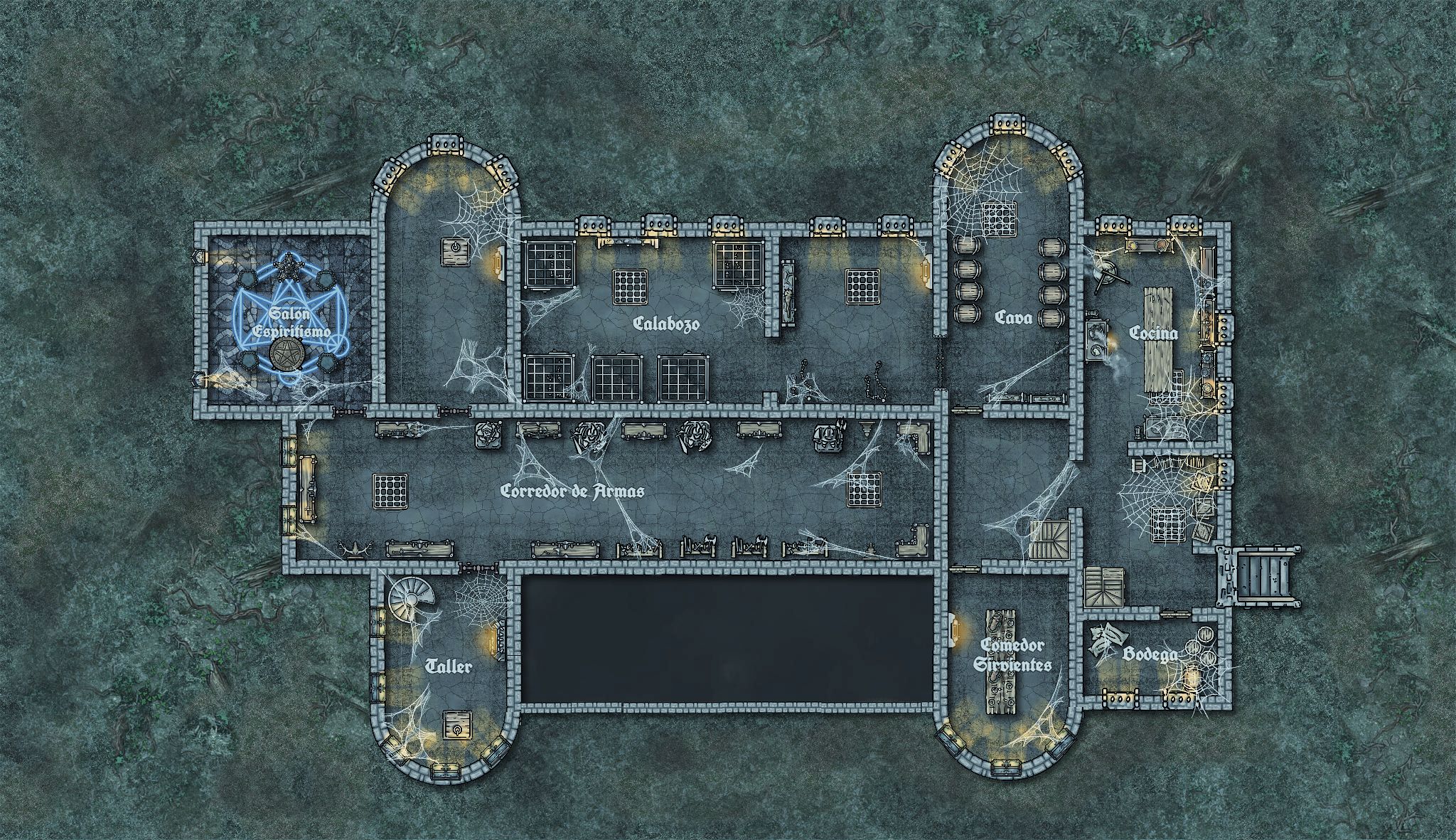 Vaesen Castle Gyllencreutz - Basement | Inkarnate - Create Fantasy Maps ...