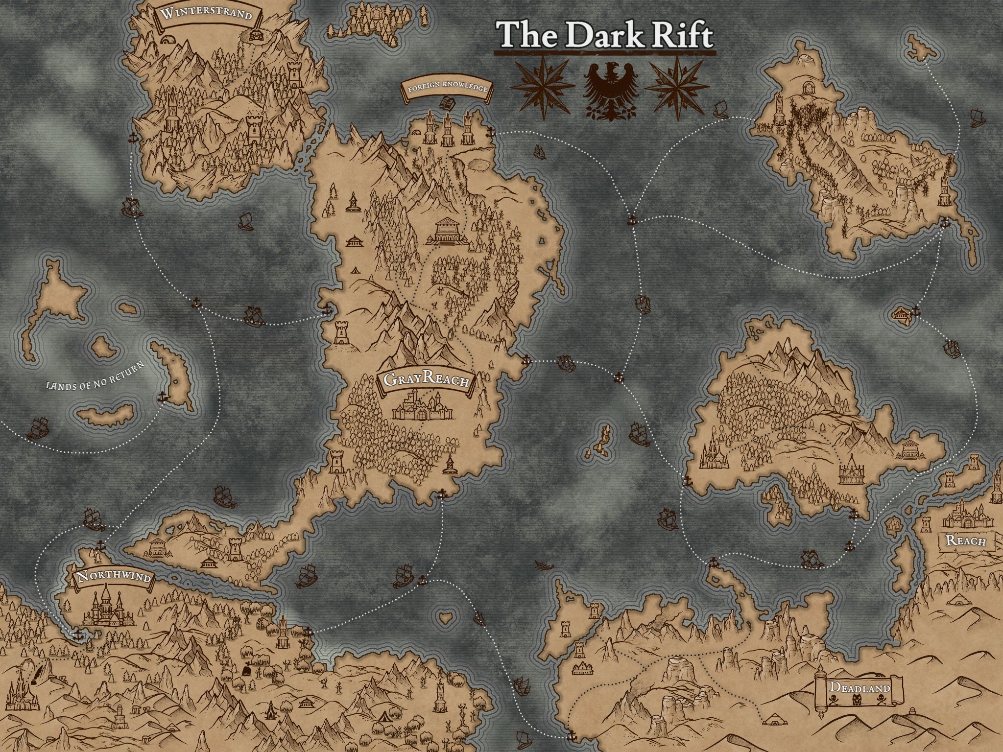 World map of Dark Rift | Inkarnate - Create Fantasy Maps Online