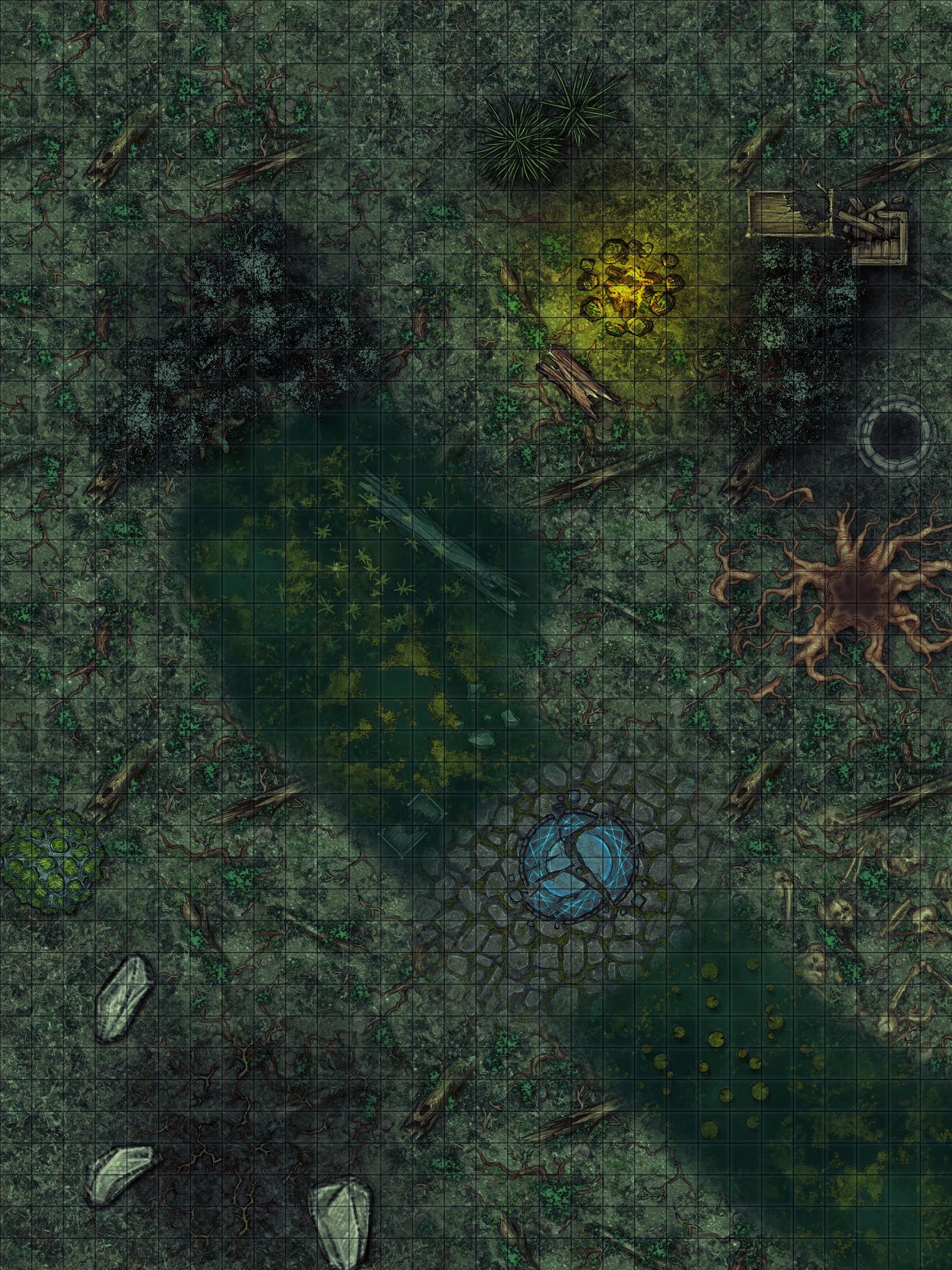 Dark Ritual Forest | Inkarnate - Create Fantasy Maps Online