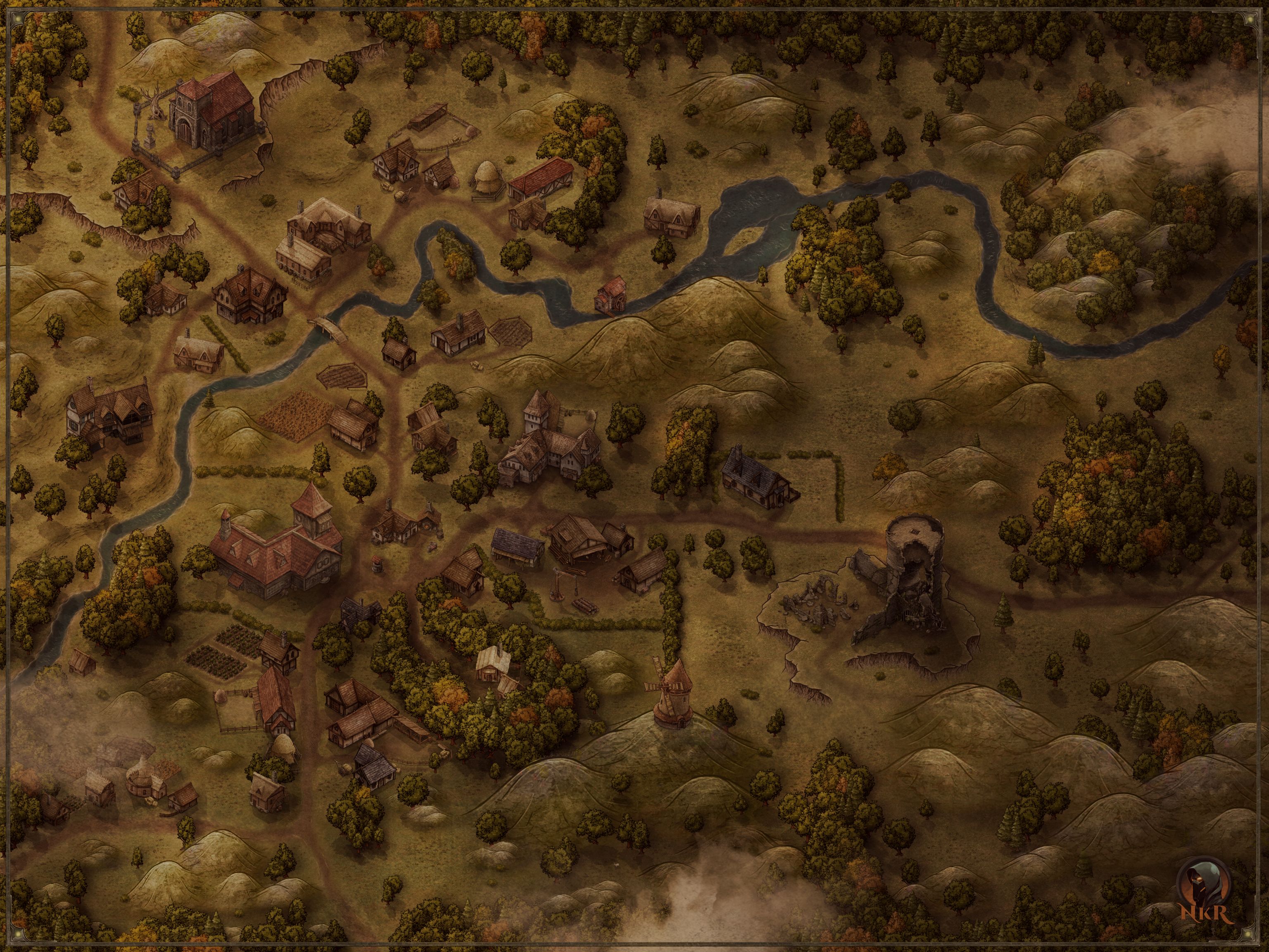 Village of Hommlet | Inkarnate - Create Fantasy Maps Online