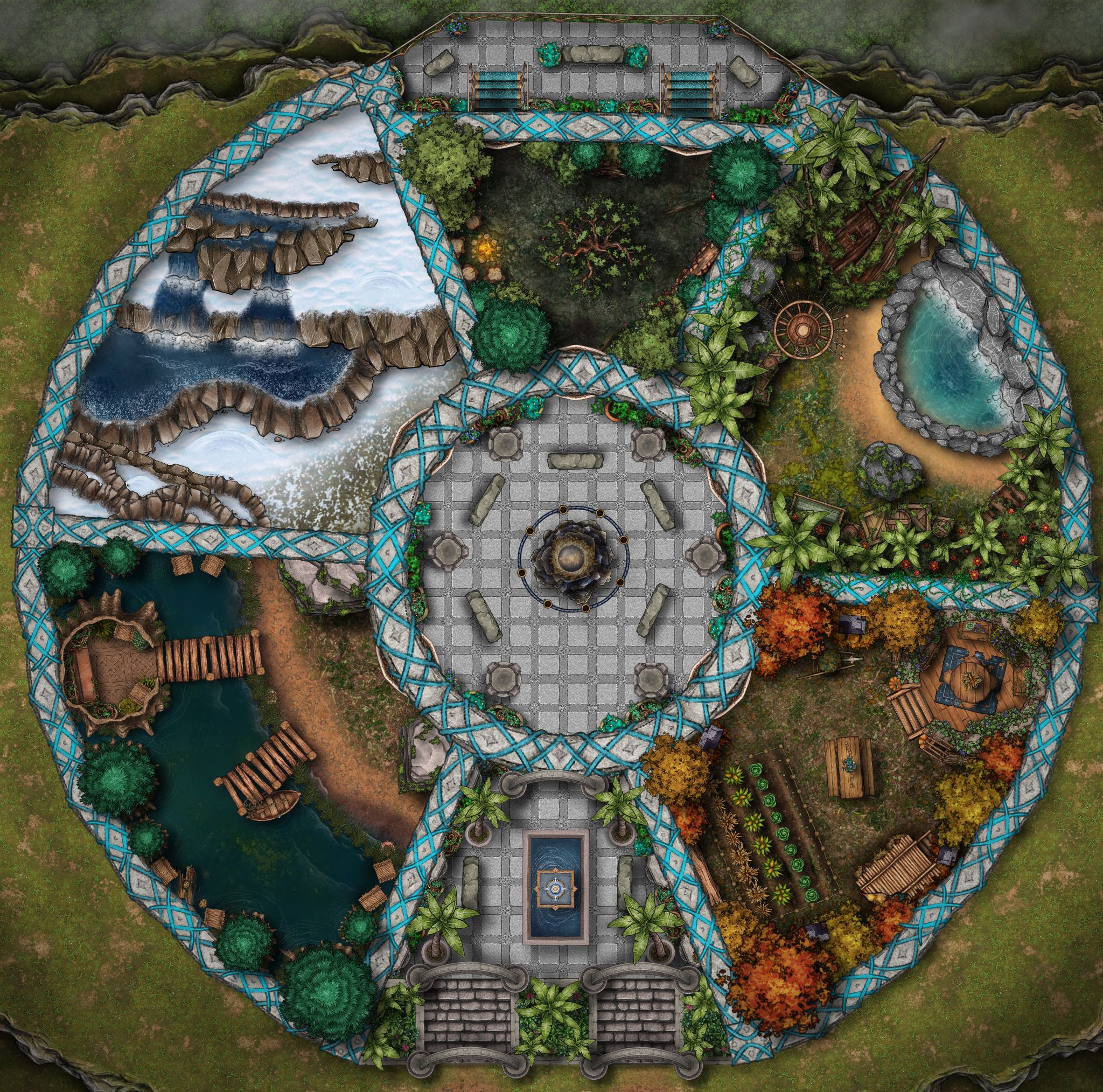 The Aviary / Dome / Bird Enclosure | Inkarnate - Create Fantasy Maps Online