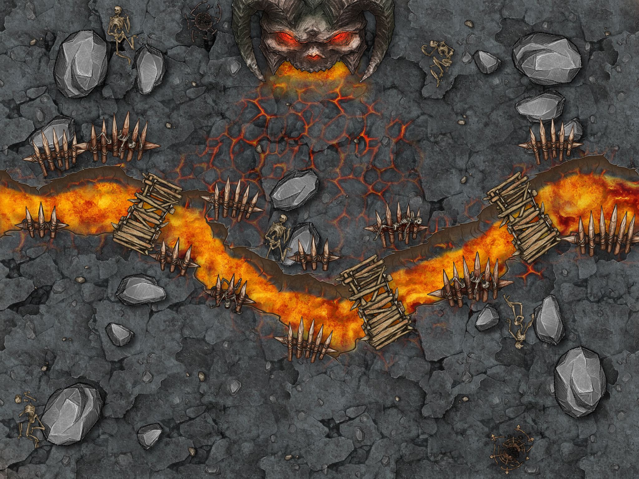 Hell battle map | Inkarnate - Create Fantasy Maps Online