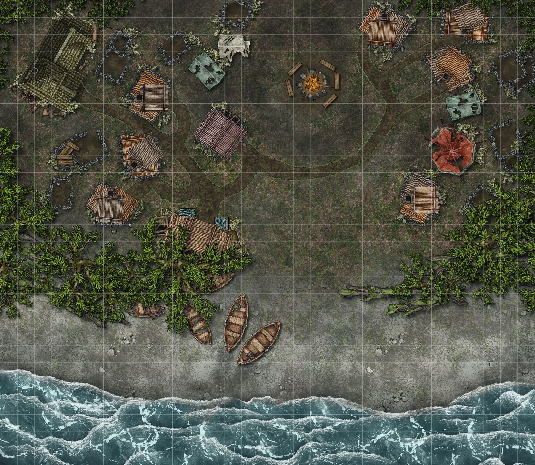 The Island Village | Inkarnate - Create Fantasy Maps Online