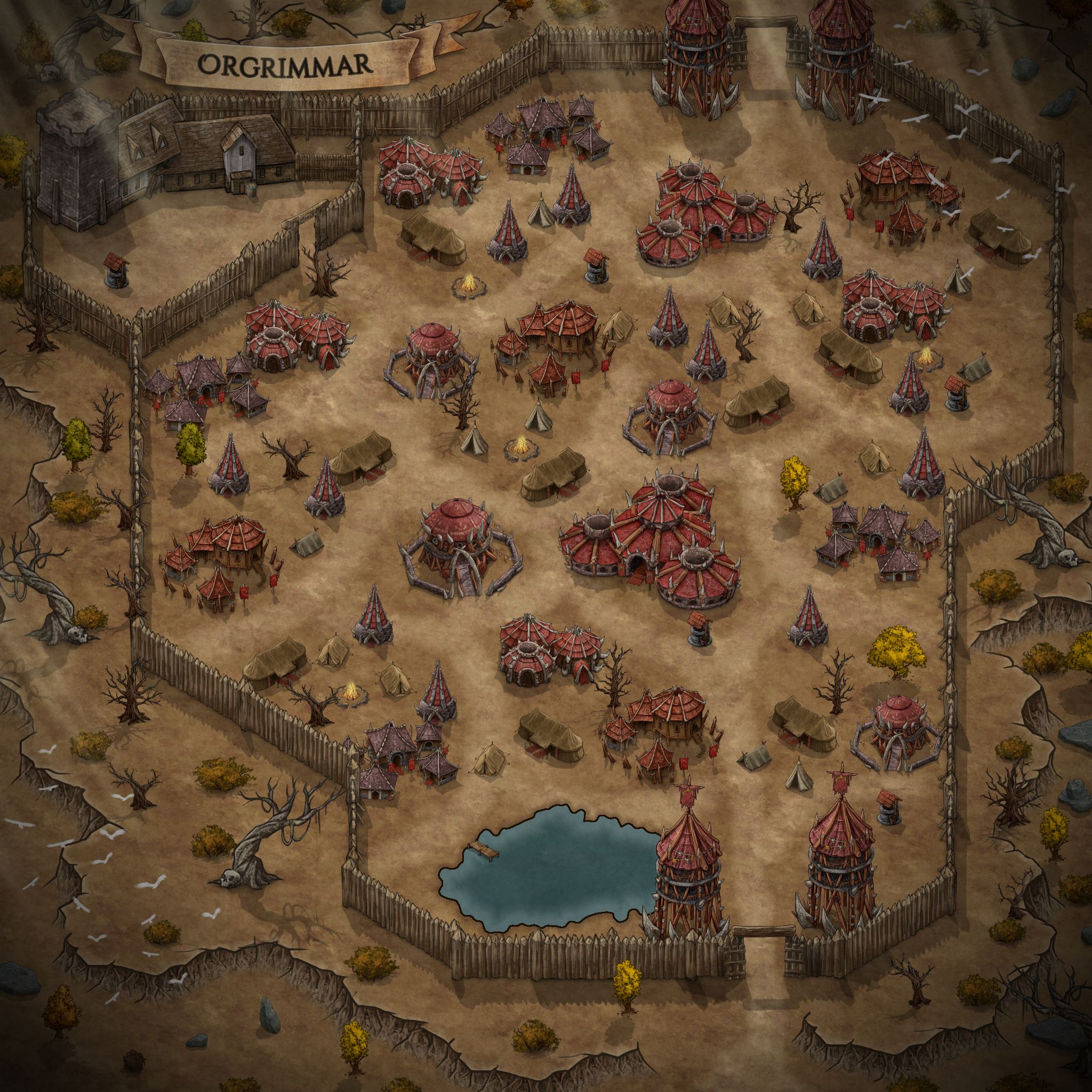 Orgrimmar, Orc town | Inkarnate - Create Fantasy Maps Online