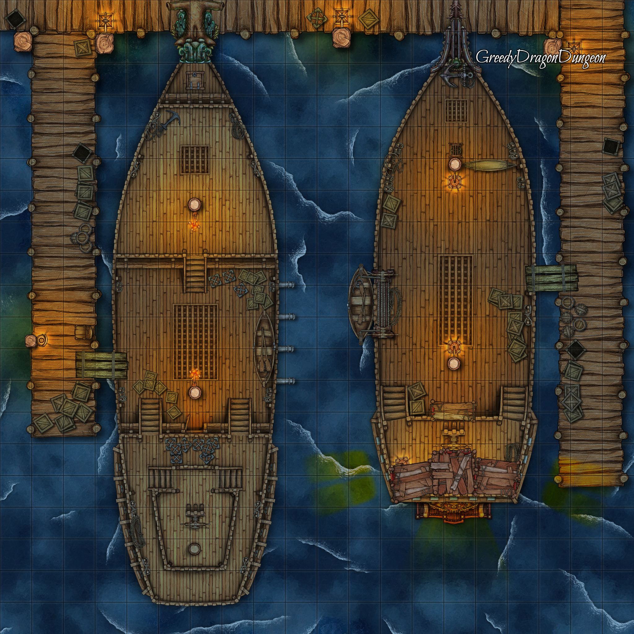 The Docks oh Khalmrad | Inkarnate - Create Fantasy Maps Online