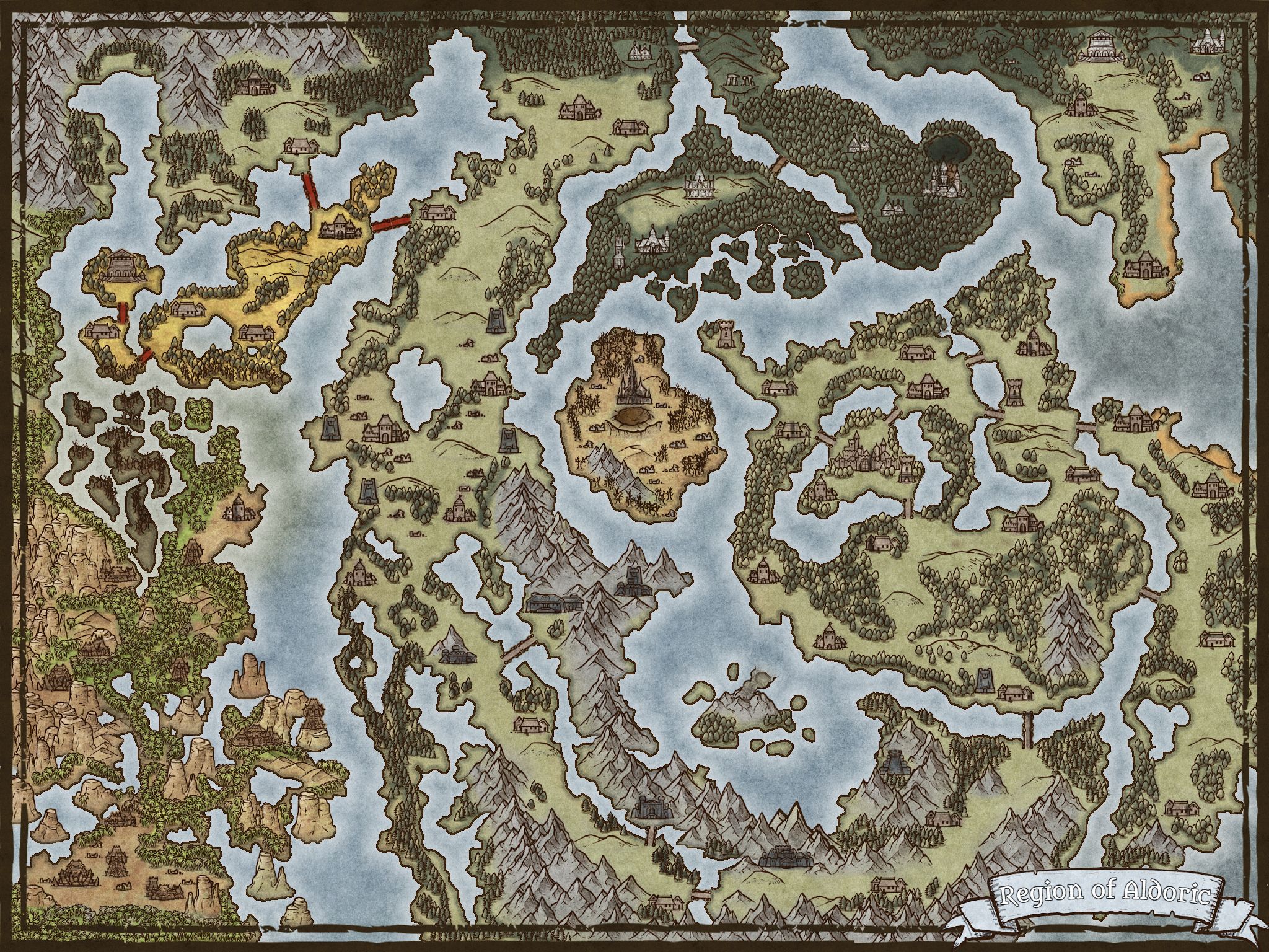 Region of Aldoric (Blank) | Inkarnate - Create Fantasy Maps Online